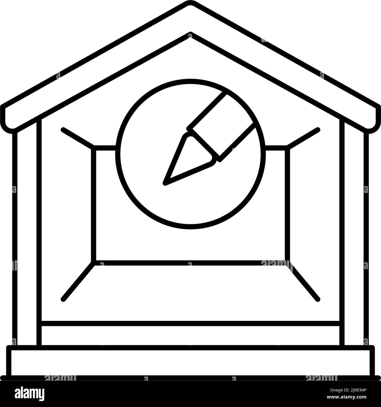 interior design room home line icon vector illustration Stock Vector ...