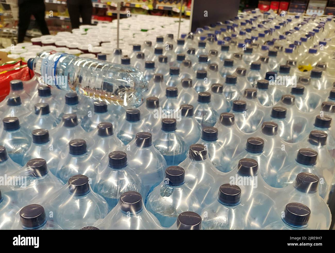 Drinking water in the Riga supermarket Stock Photo - Alamy