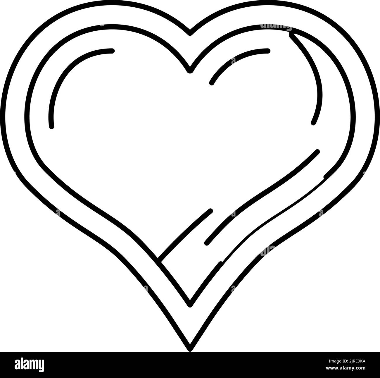 heart slot game line icon vector illustration Stock Vector Image & Art ...