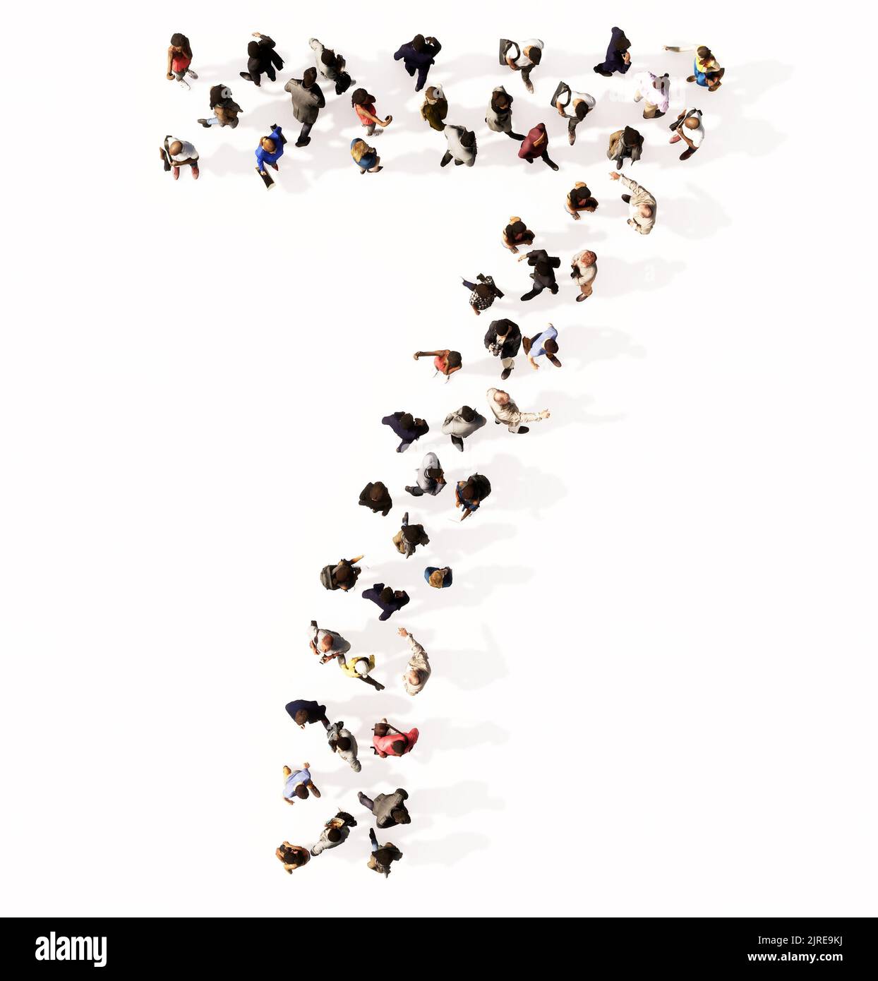 Concept or conceptual large community of people forming the font 7. 3d ...