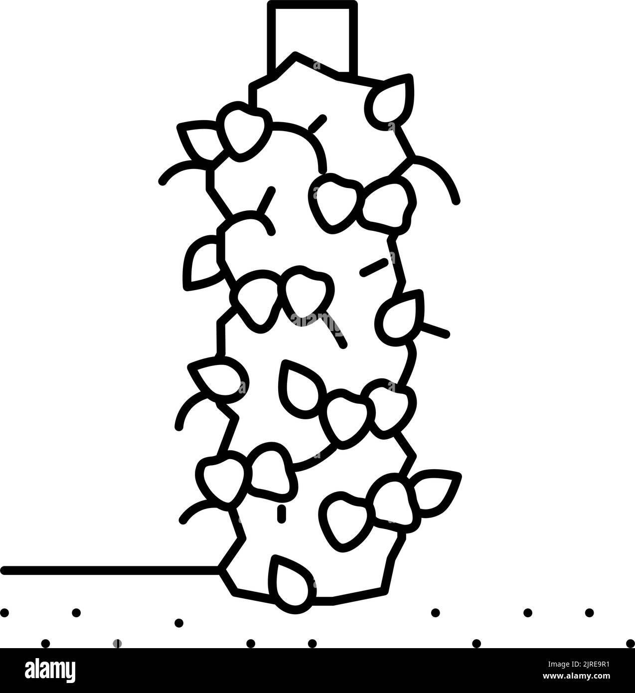 Vector illustration flower bed Black and White Stock Photos & Images ...