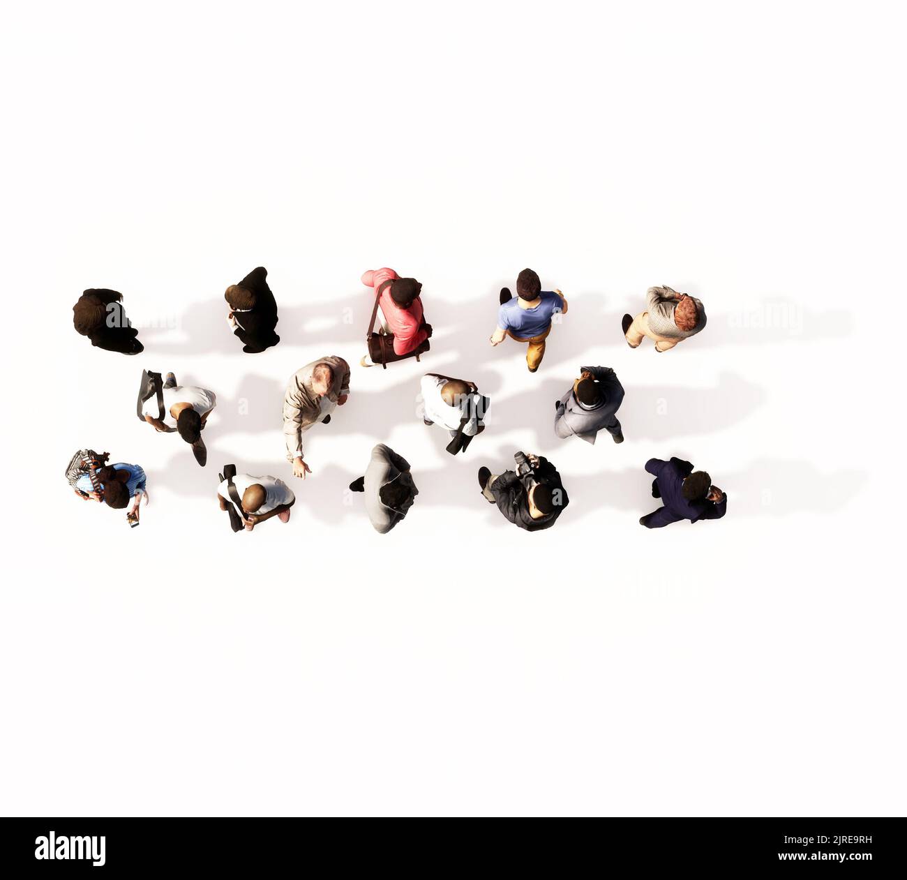 Concept or conceptual large community of people forming the - font. 3d ...