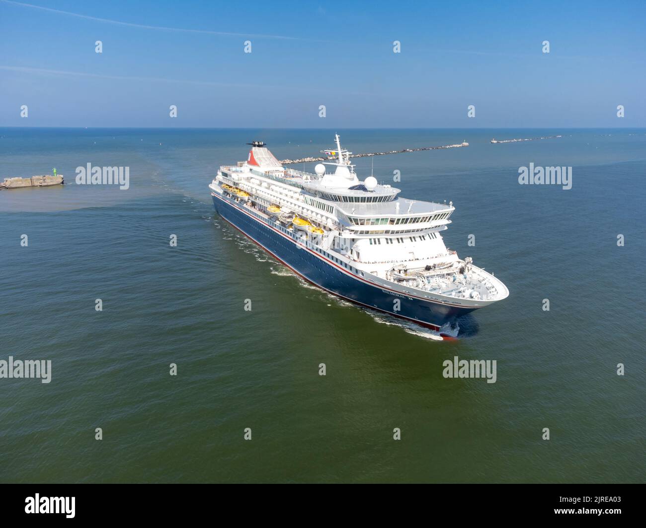 Cruise vessel Balmoral maiden call in Liepaja during Baltic sea summer ...