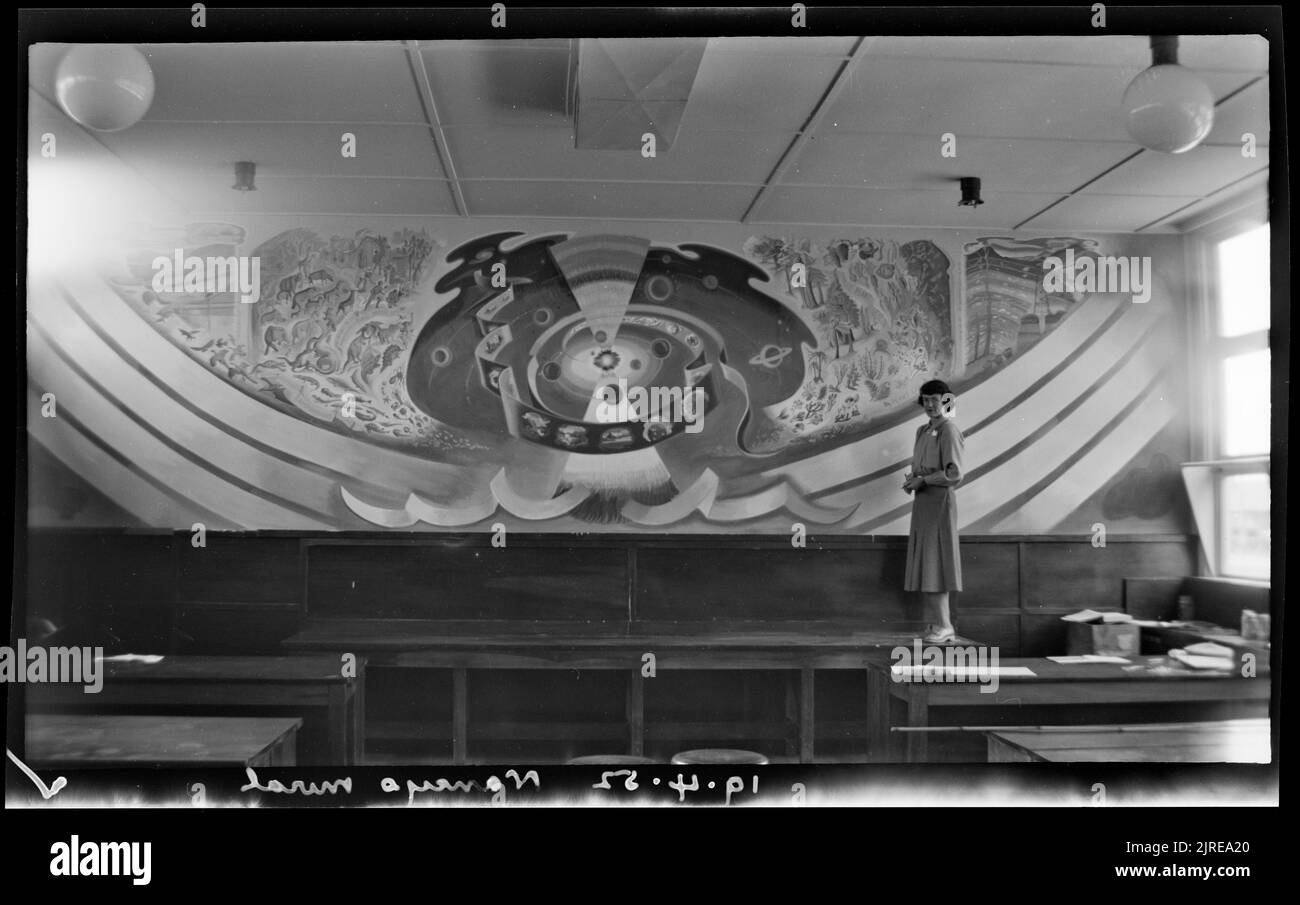 Mural by Nancy Adkin Ritchie, at Hutt Intermediate school, 19 April ...