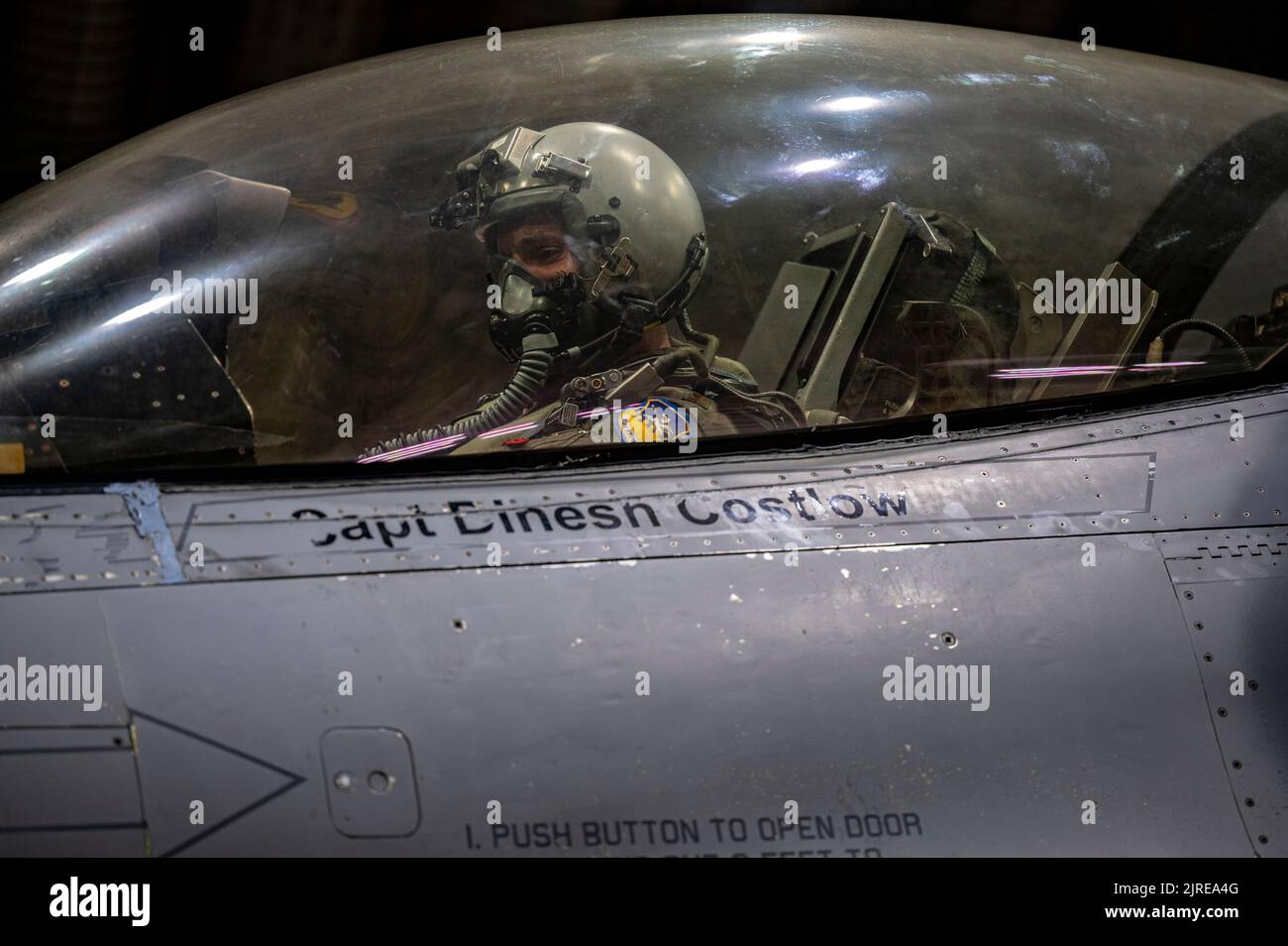 Maj. Nicholas De Wulf, 36th Fighter Squadron pilot, performs pre-flight ...
