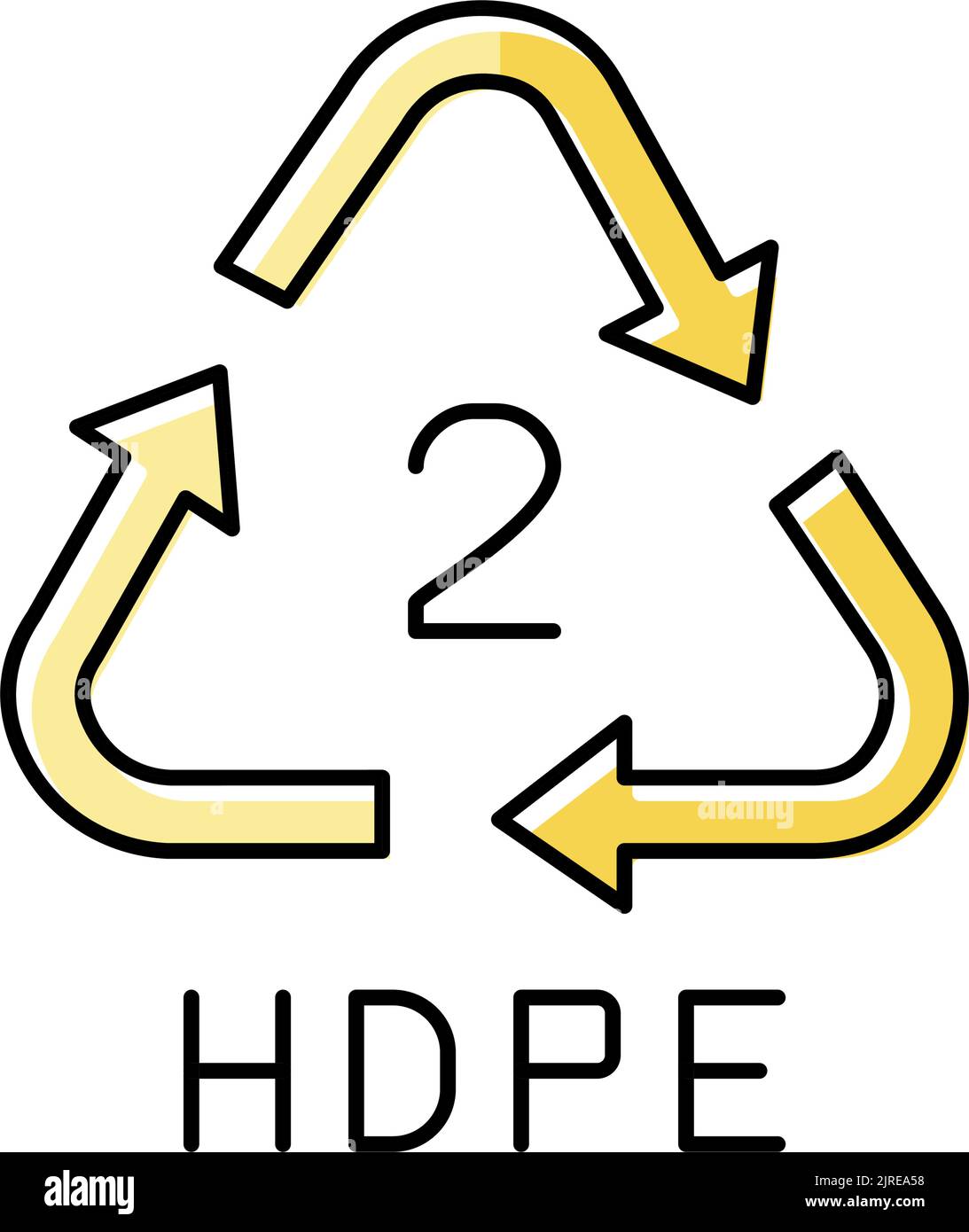 hdpe recycle plastic product color icon vector illustration Stock ...