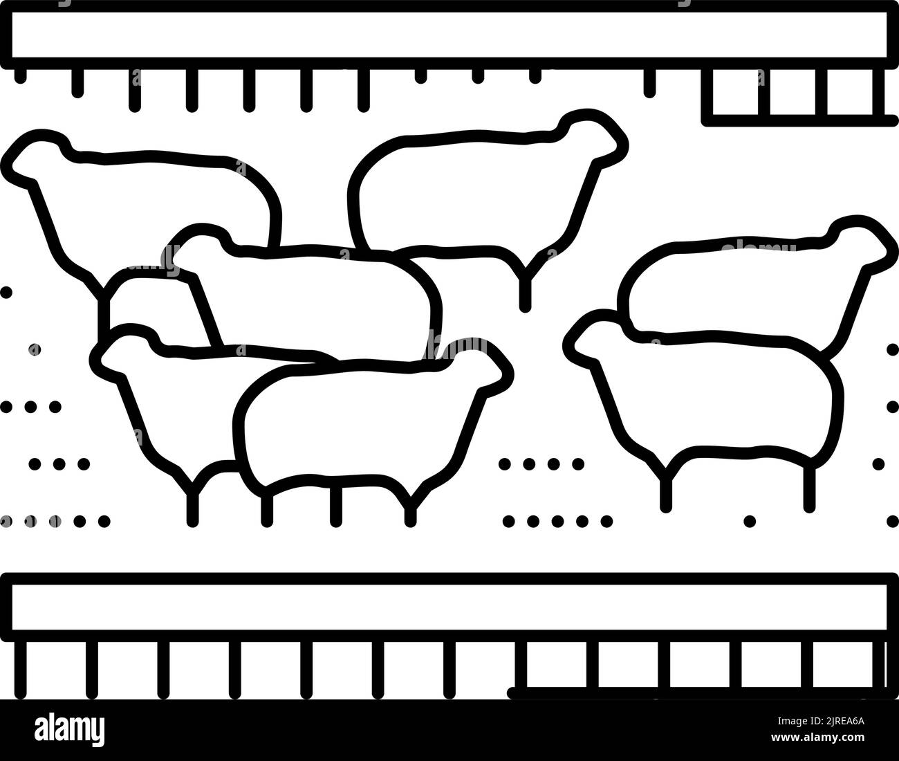 livestock smart farm agriculture line icon vector illustration Stock Vector Image & Art - Alamy