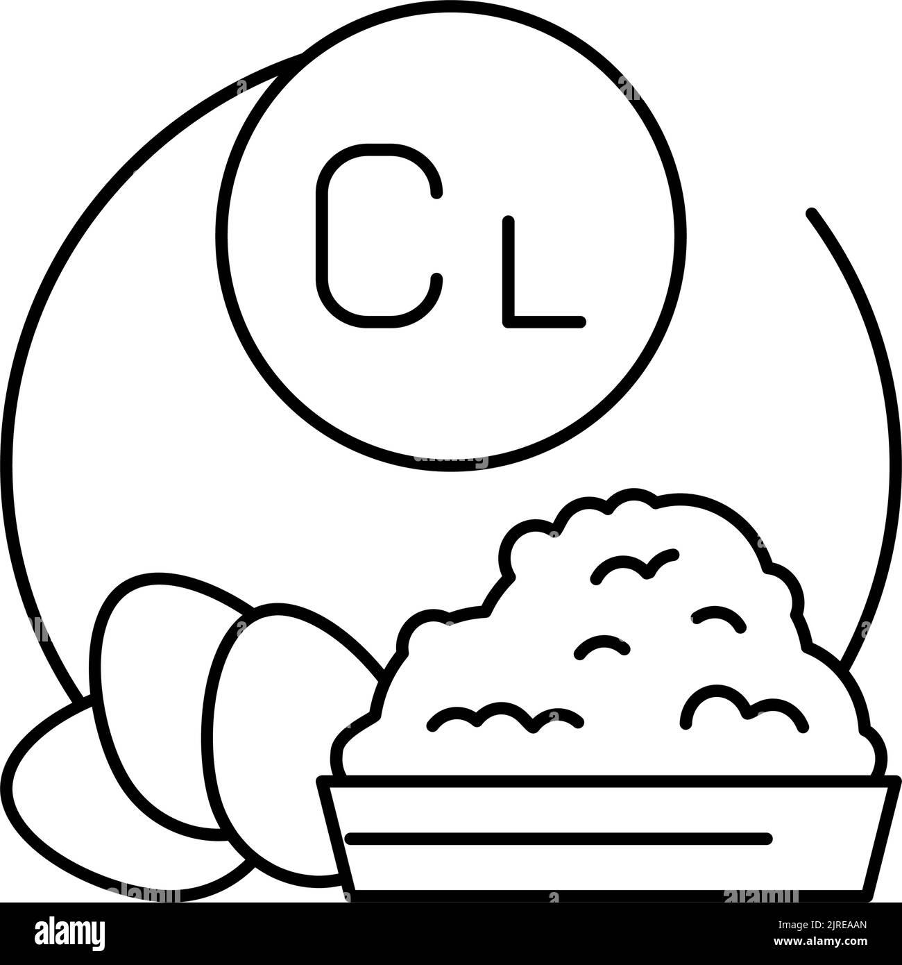 cl vitamin line icon vector illustration Stock Vector Image & Art - Alamy