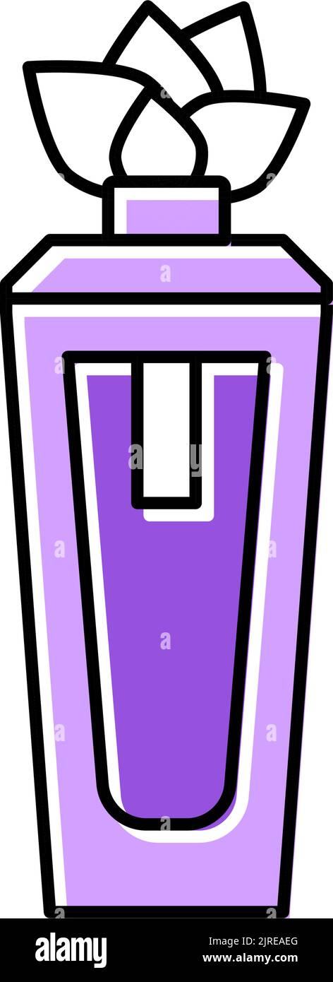 floral fragrance bottle perfume color icon vector illustration Stock ...