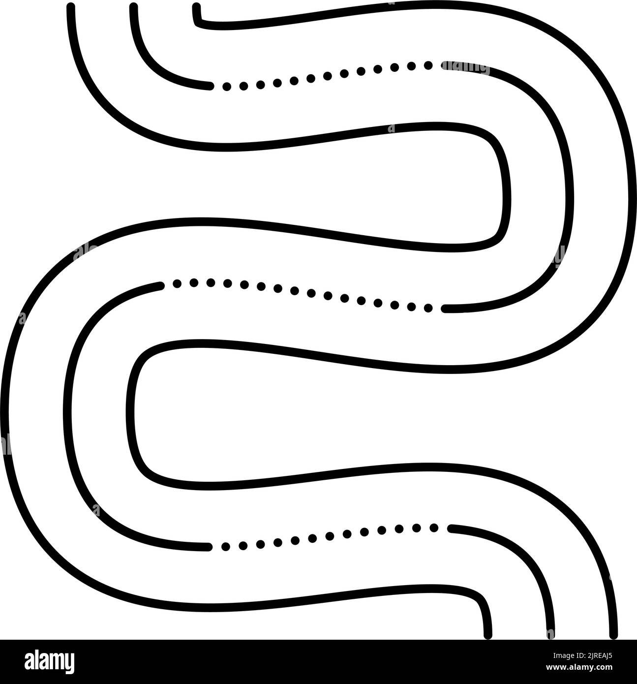 hilly road line icon vector illustration Stock Vector Image & Art - Alamy