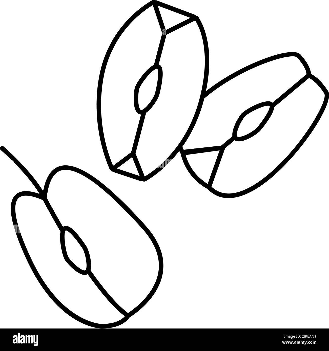 Green apple cut in Black and White Stock Photos & Images - Alamy