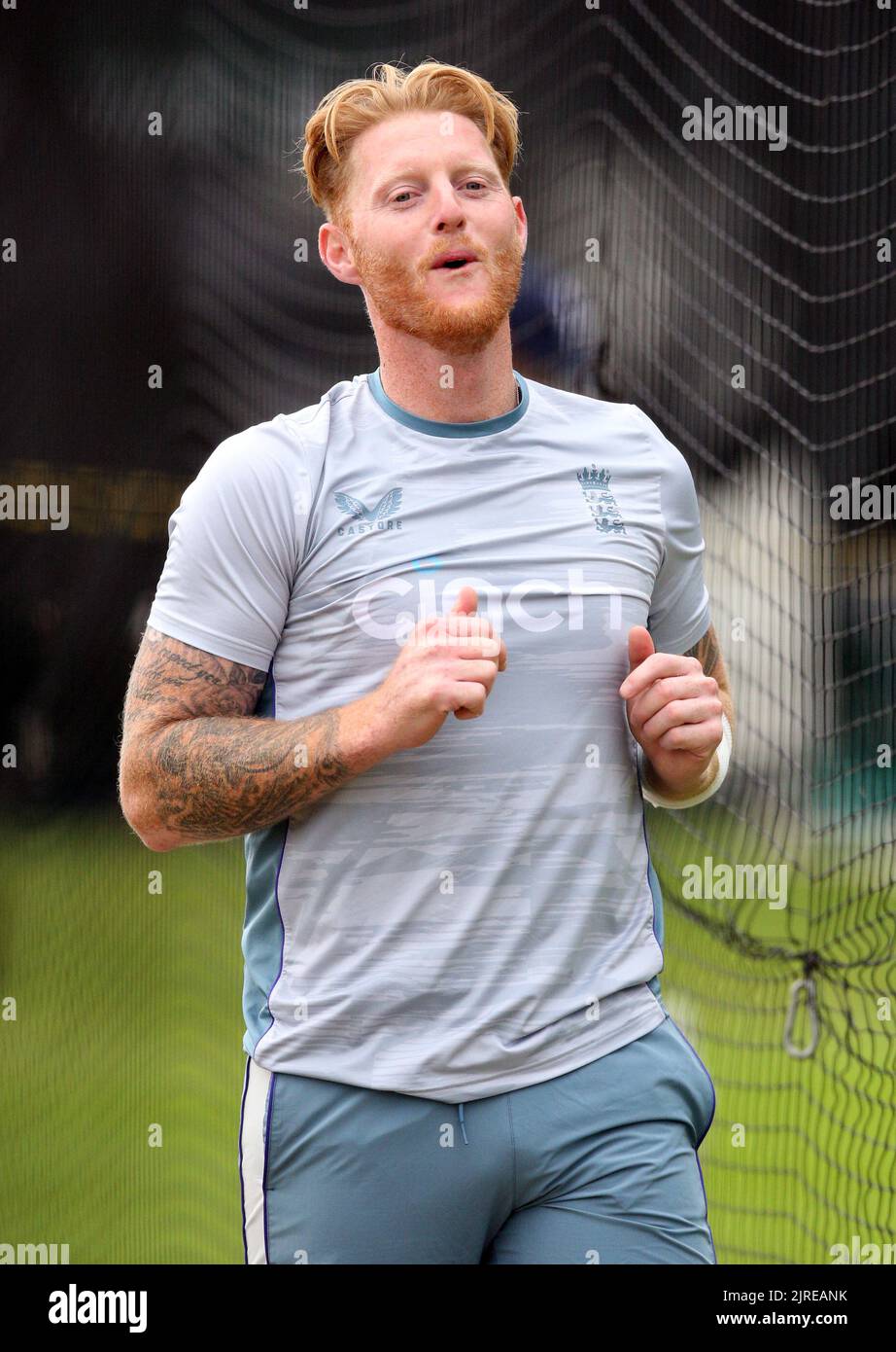 England's Ben Stokes during a nets session at Emirates Old Trafford ...