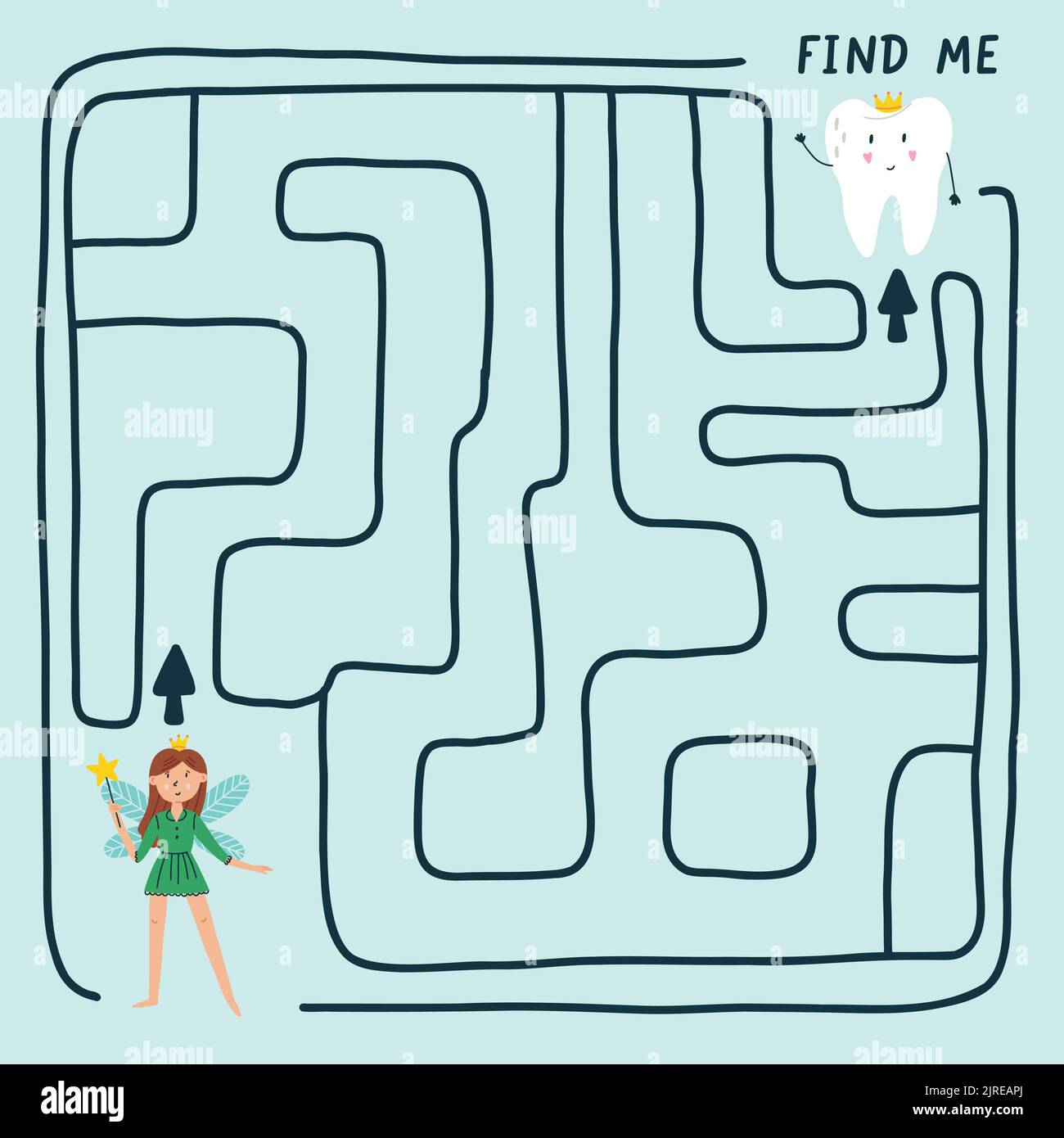 Blue labyrinth kids maze hi-res stock photography and images - Alamy