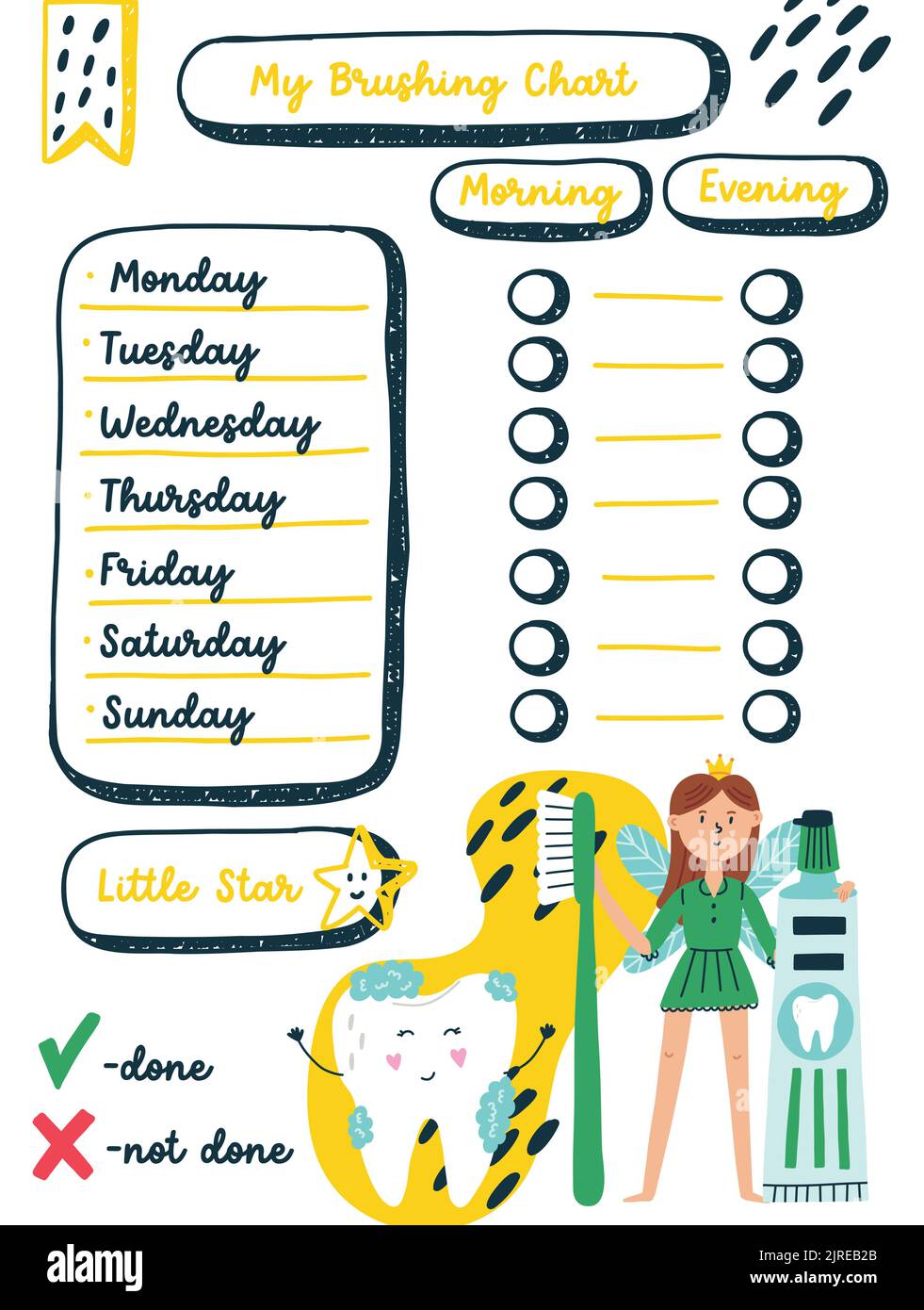 Chore chart Stock Vector Images - Alamy