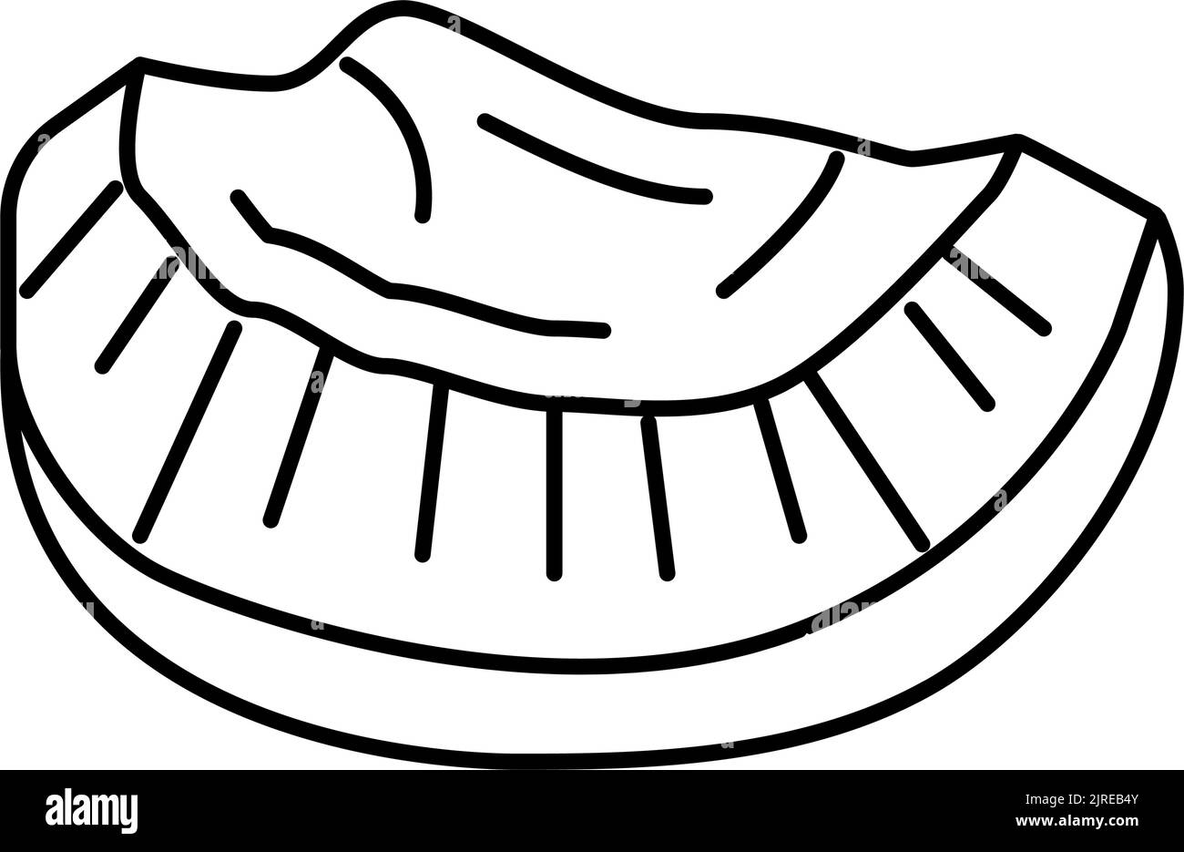 cut piece coconut line icon vector illustration Stock Vector Image ...