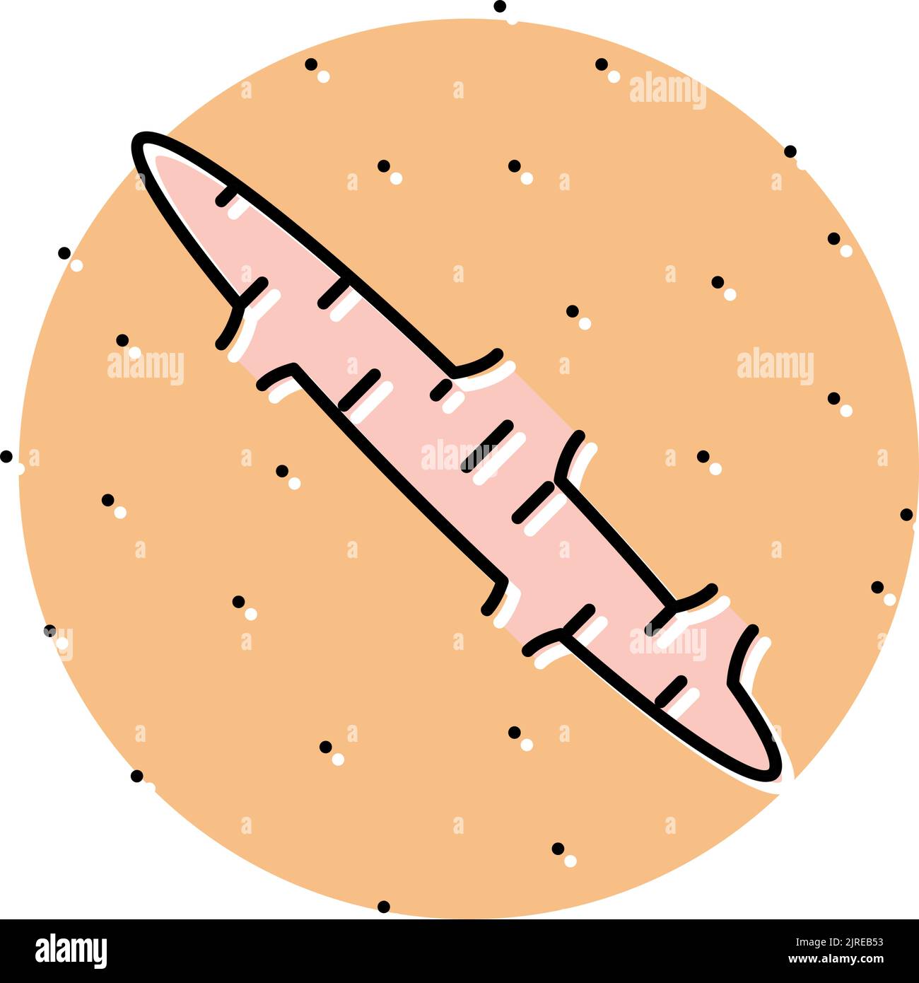 hypertrophic scar color icon vector illustration Stock Vector Image ...