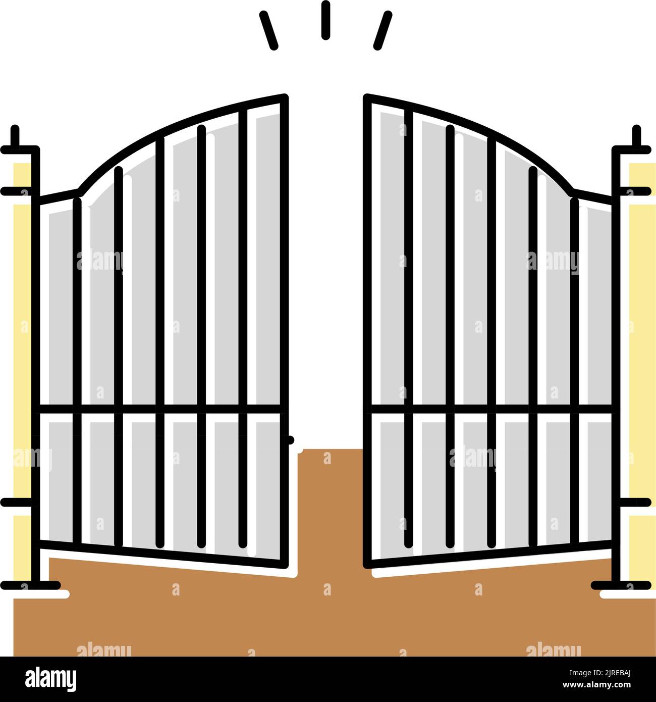 automatic gate color icon vector illustration Stock Vector Image & Art ...