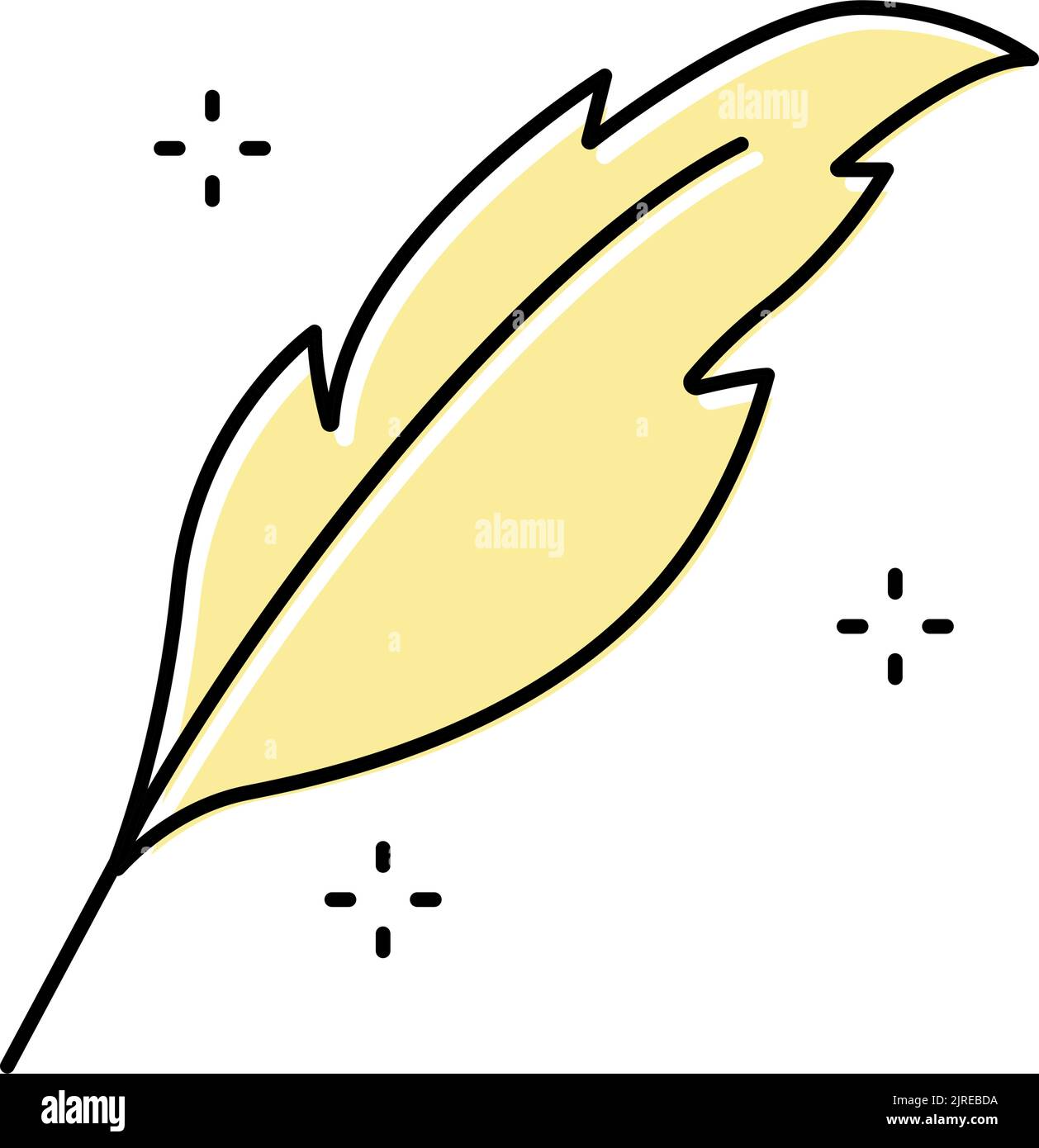 lightweight feather soft fluffy color icon vector illustration Stock ...