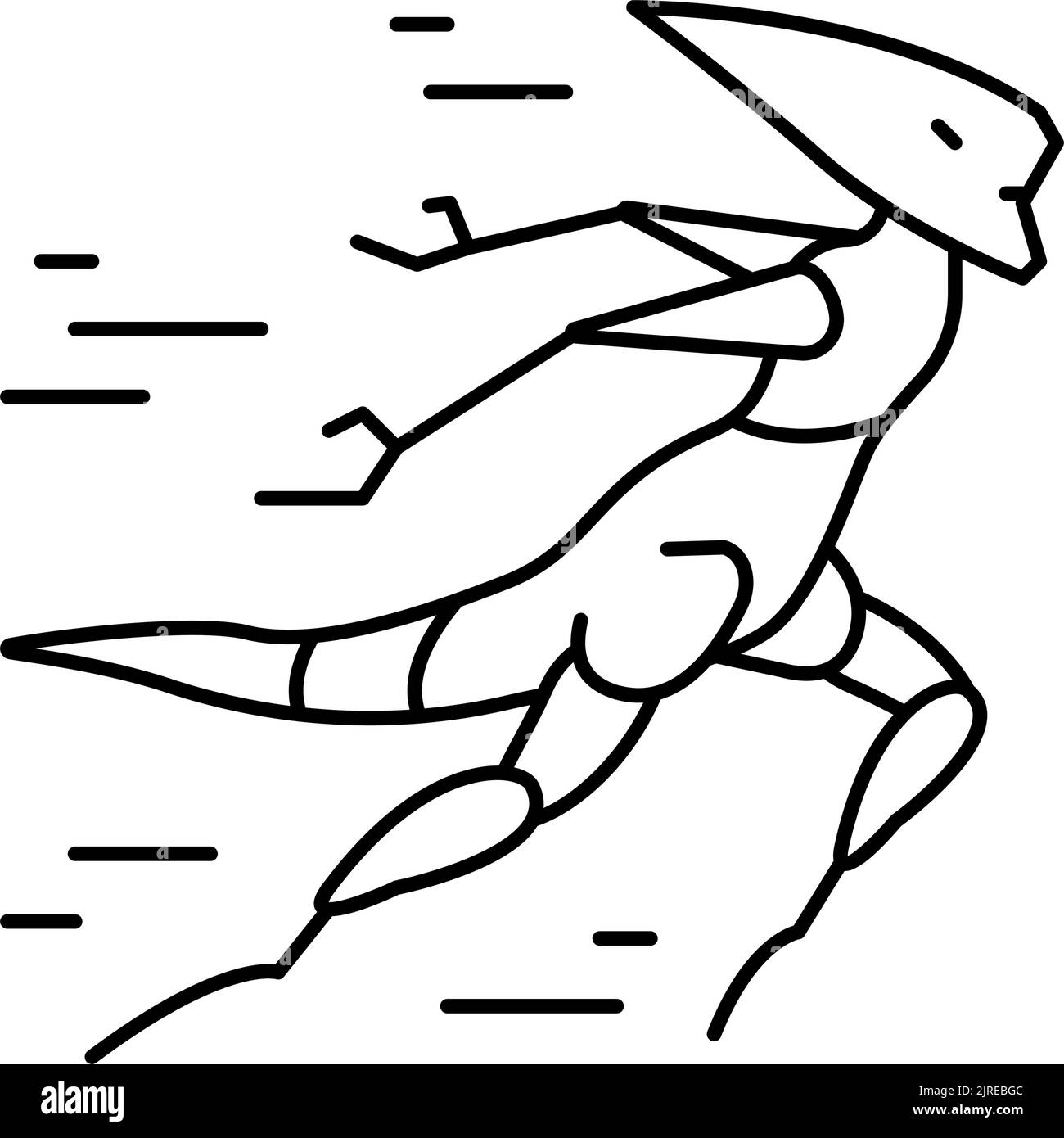 running monster line icon vector illustration Stock Vector Image & Art ...