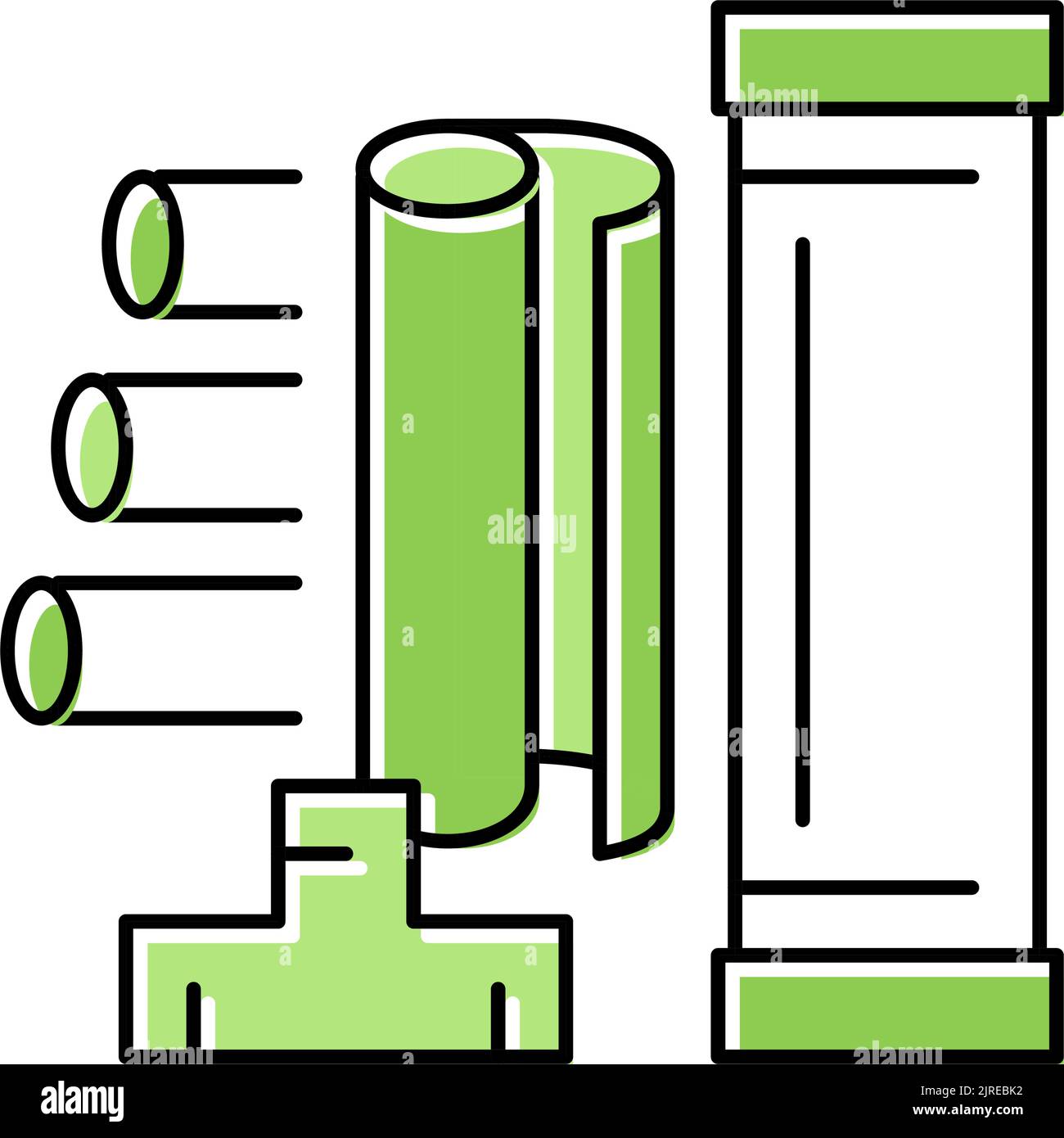 pipe plastic waste color icon vector illustration Stock Vector Image ...