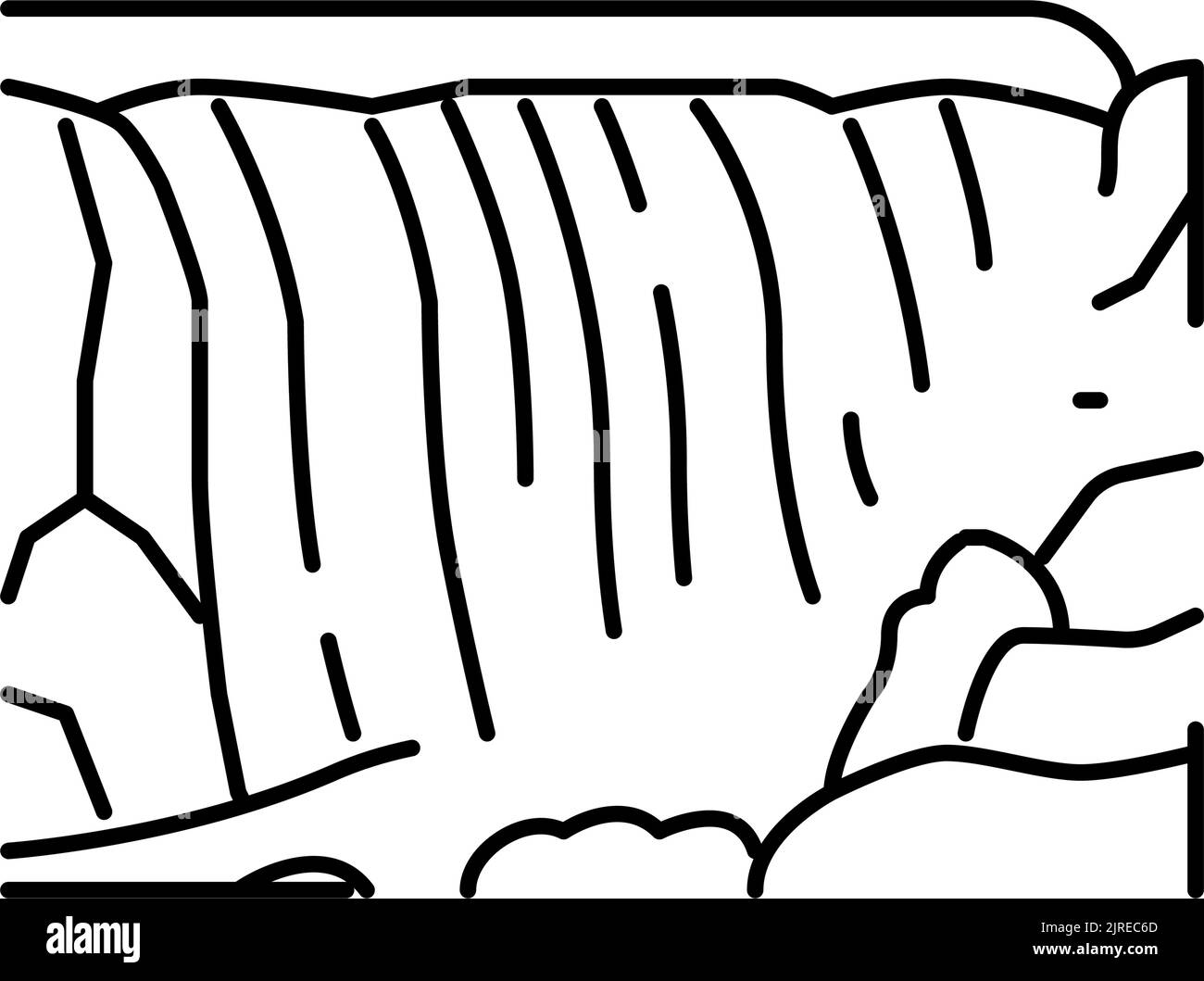 victoria falls line icon vector illustration Stock Vector Image & Art ...