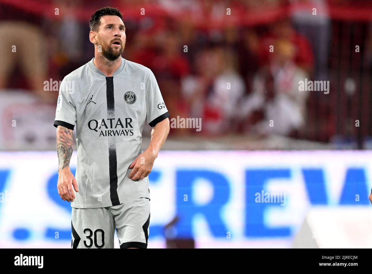 LILLE - Lionel Messi of Paris Saint-Germain during the French Ligue 1 ...