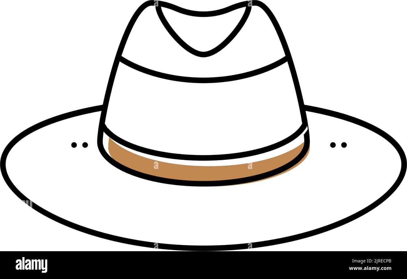 panama hat cap color icon vector illustration Stock Vector Image & Art ...