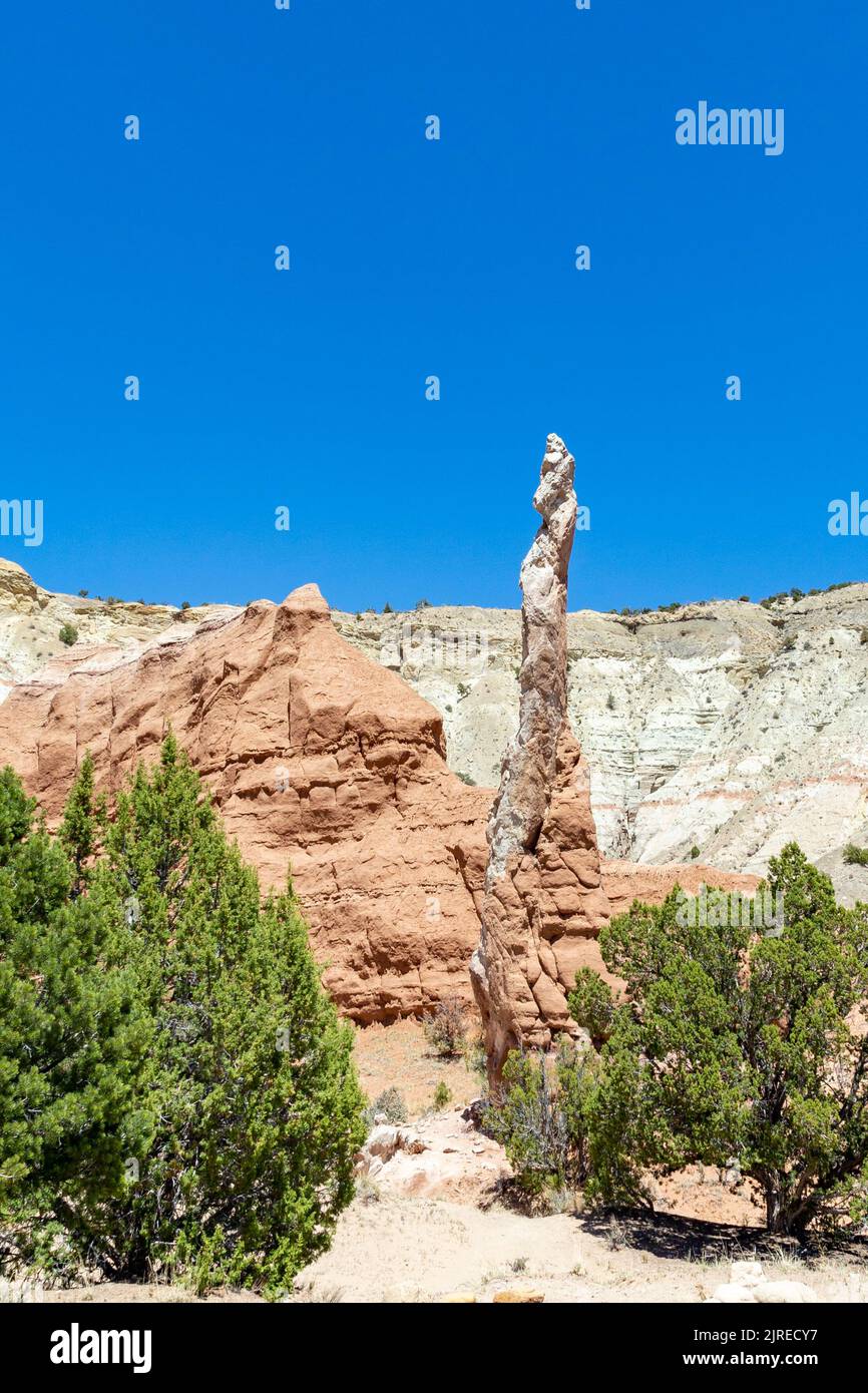 Ballerina Spire, a sand pipe rock formation in Kodachrome Basin State ...