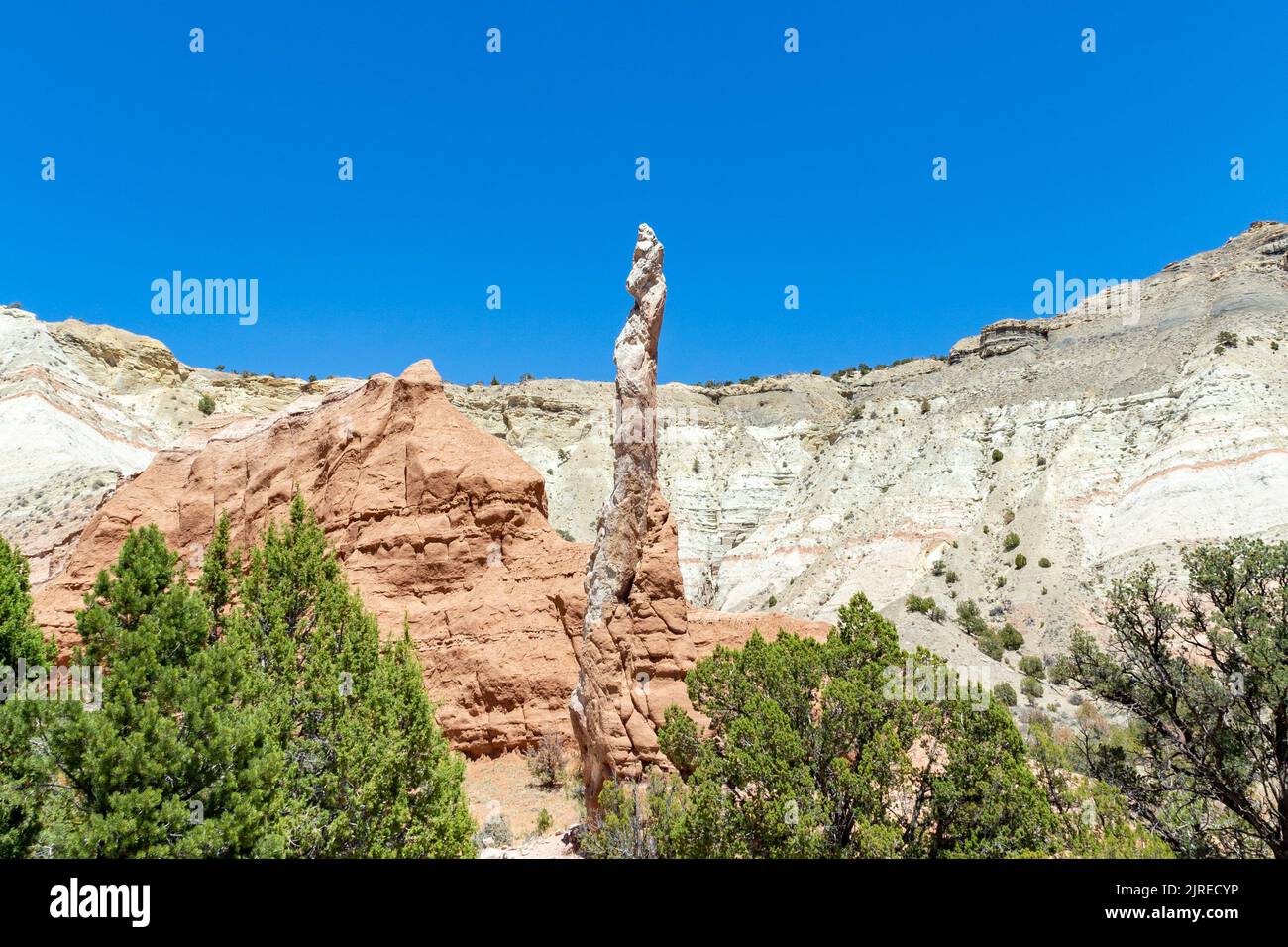 Ballerina Spire, a sand pipe rock formation in Kodachrome Basin State ...