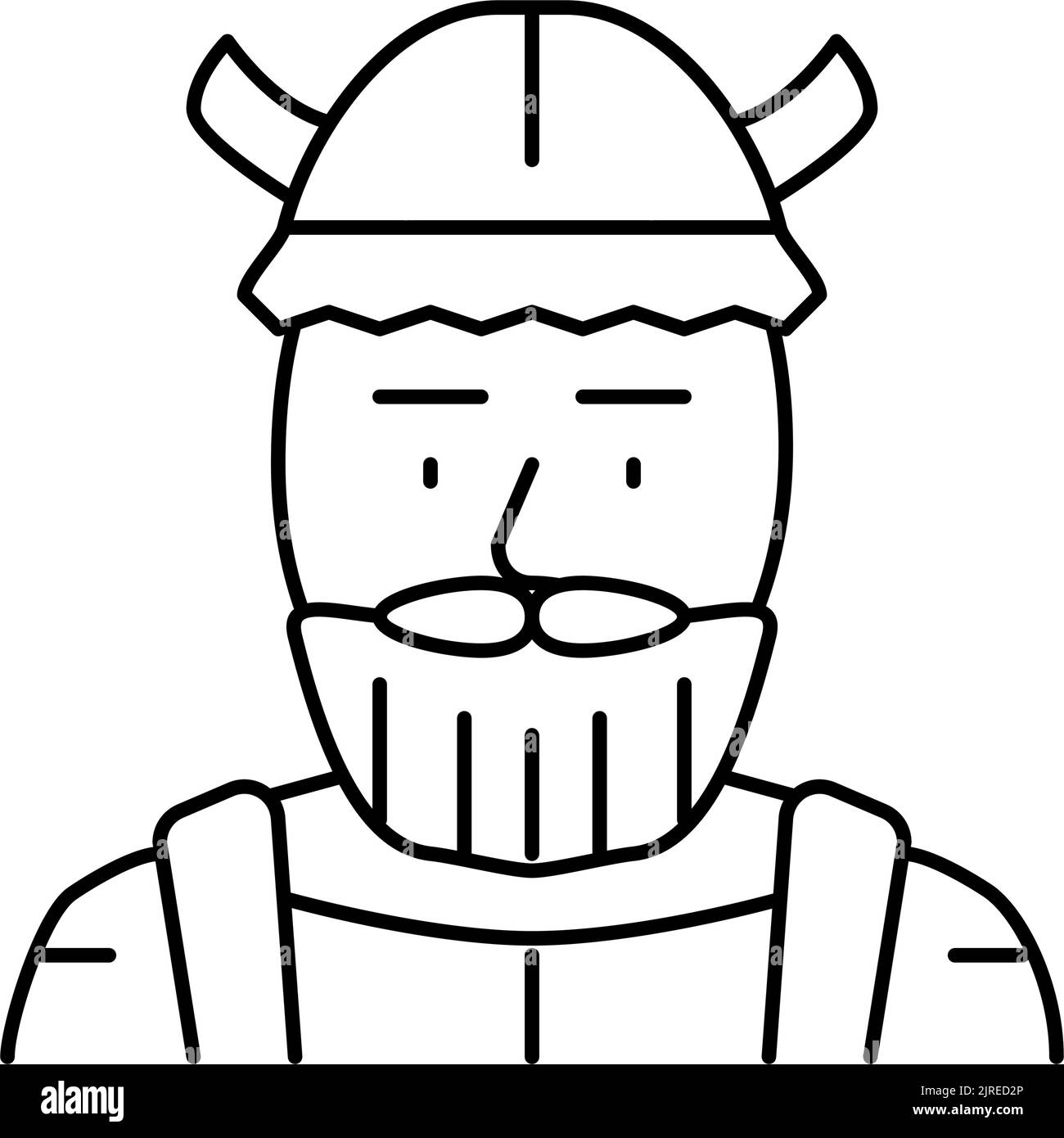 nordic viking medieval line icon vector illustration Stock Vector Image ...