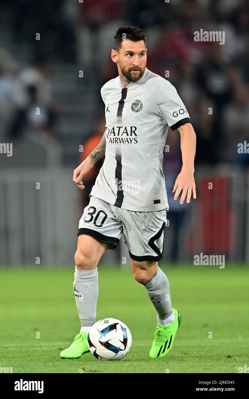 LILLE - Lionel Messi of Paris Saint-Germain during the French Ligue 1 ...