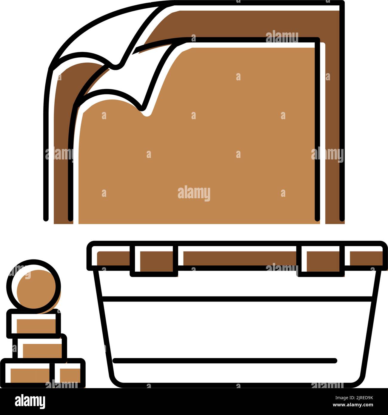 plastic container color icon vector illustration Stock Vector Image ...