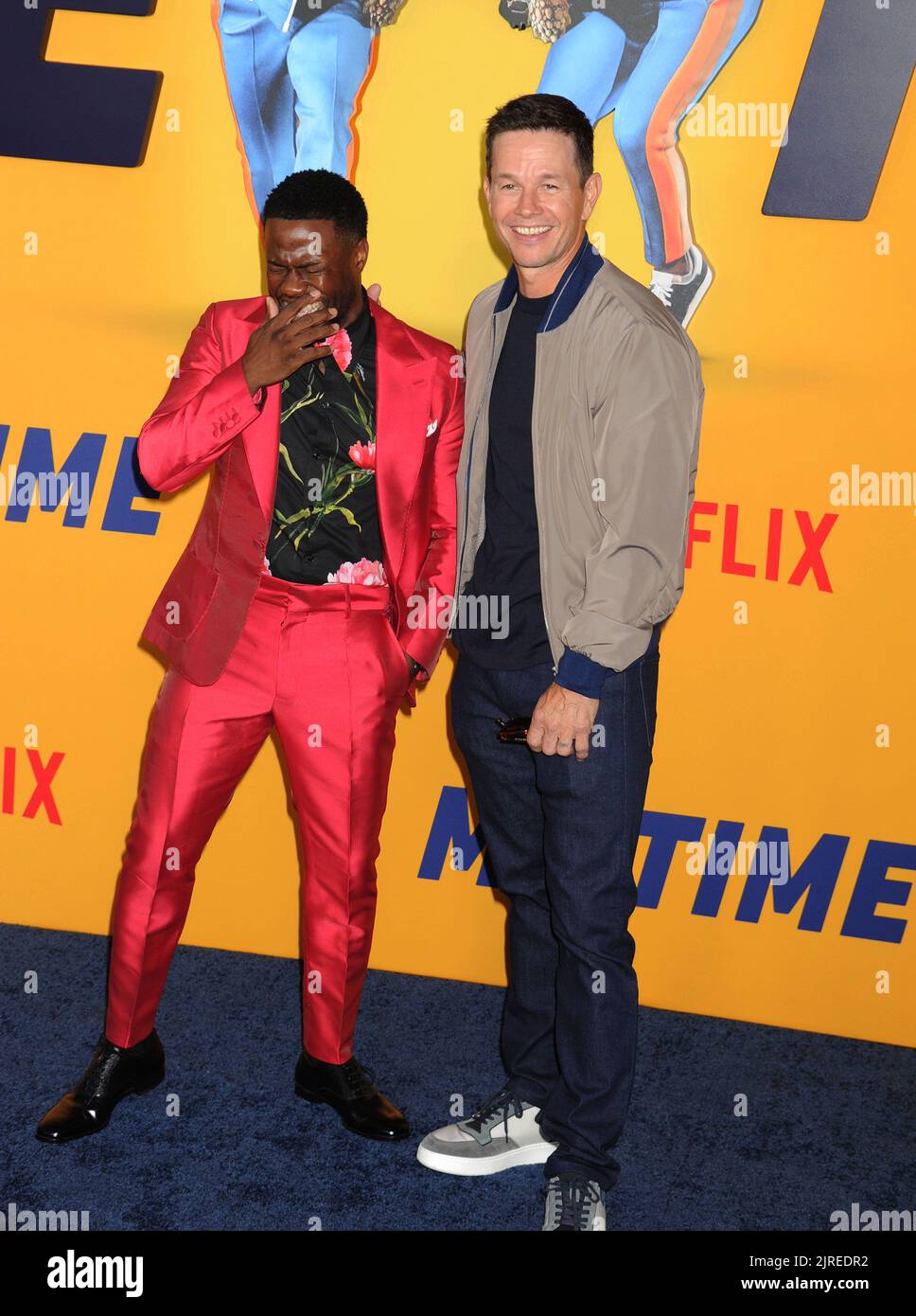 LOS ANGELES, CA - AUGUST 23: (L-R) Kevin Hart and Mark Wahlberg attend ...