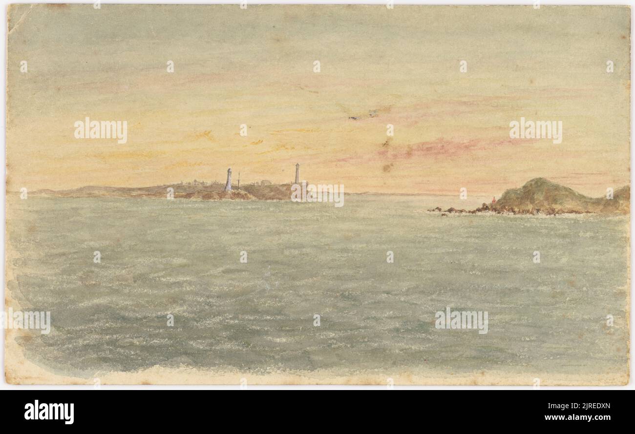 The Heads, Entrance to Hobsons Bay, Whanganui, by George Sherriff Stock ...