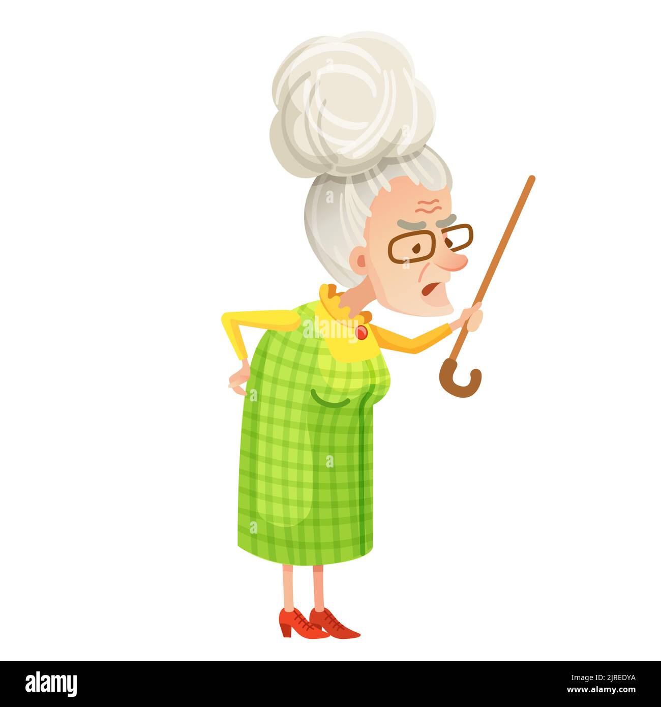 Angry Old Woman Cartoon