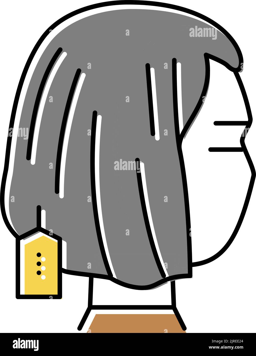 wig procedure color icon vector illustration Stock Vector Image & Art ...