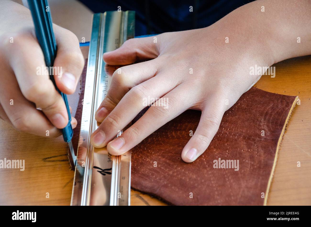 Metal ruler hi-res stock photography and images - Alamy