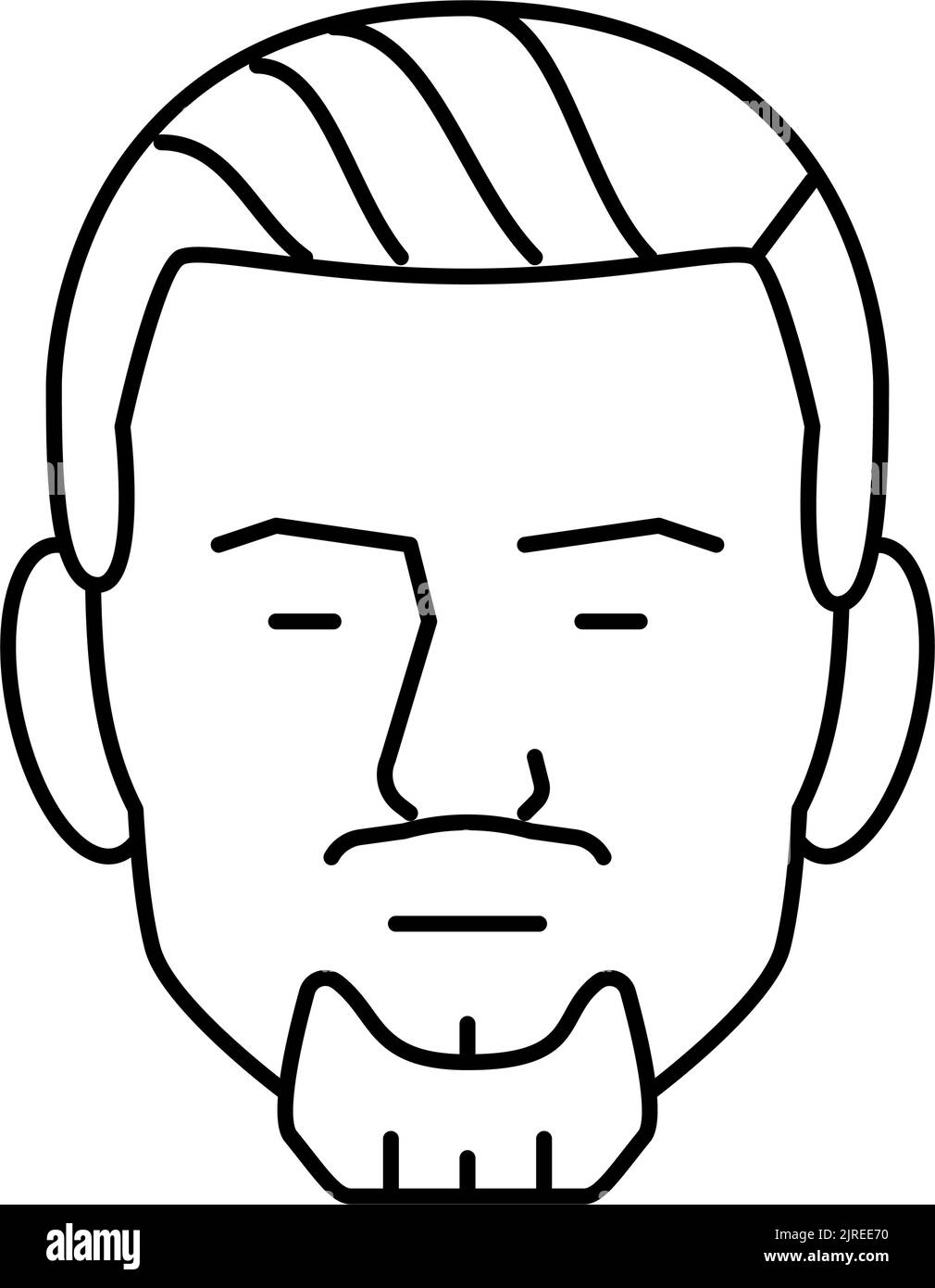 goatee beard hair style line icon vector illustration Stock Vector ...