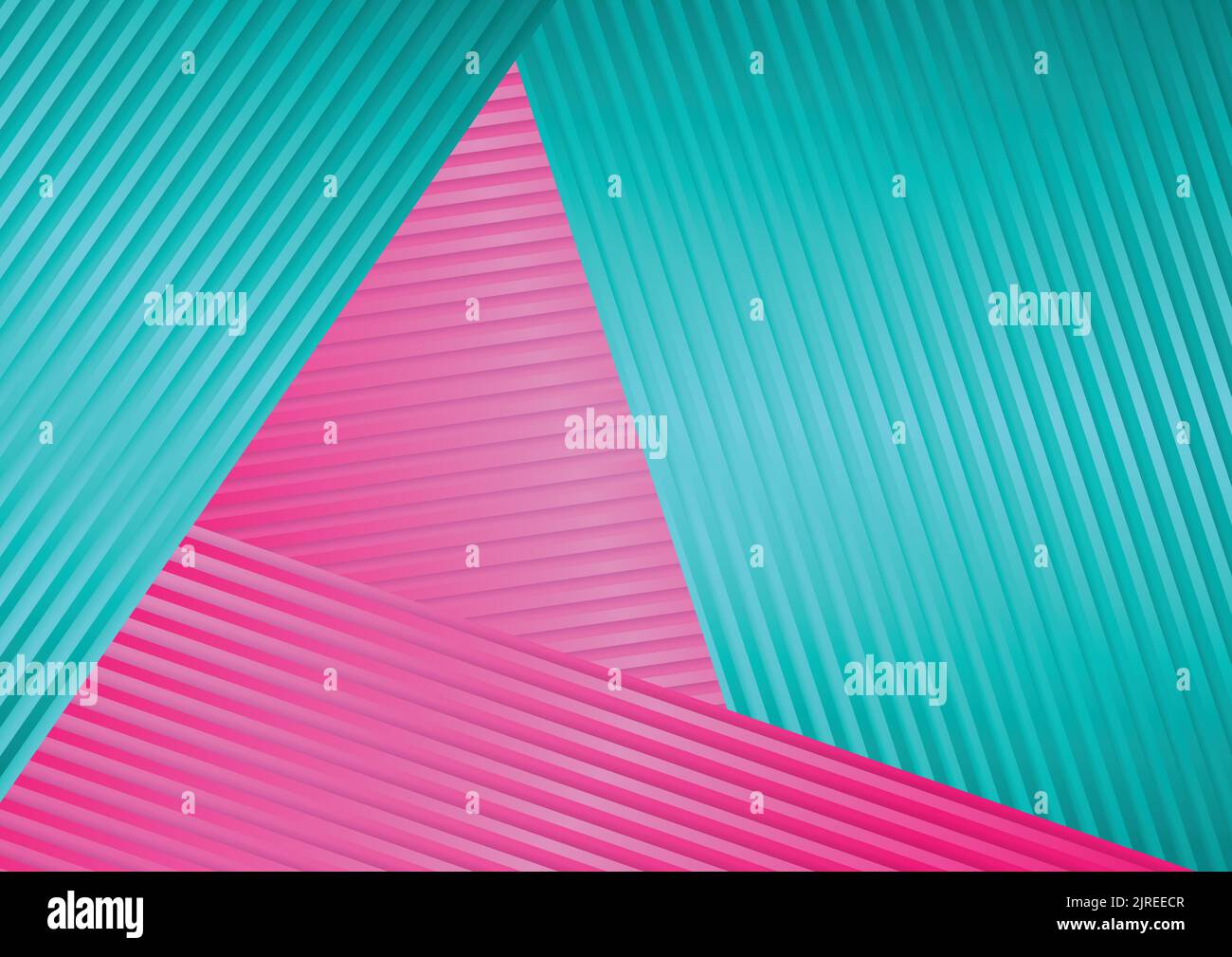 Turquoise and pink abstract corporate striped background. Tech vector ...