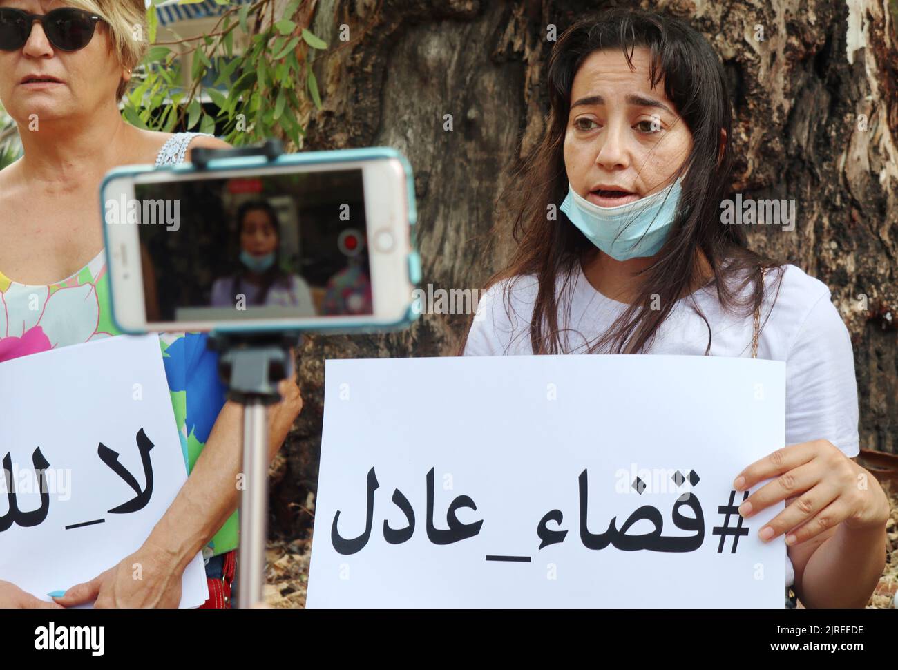 Lebanese woman being beaten by her husband claims protection outside ...