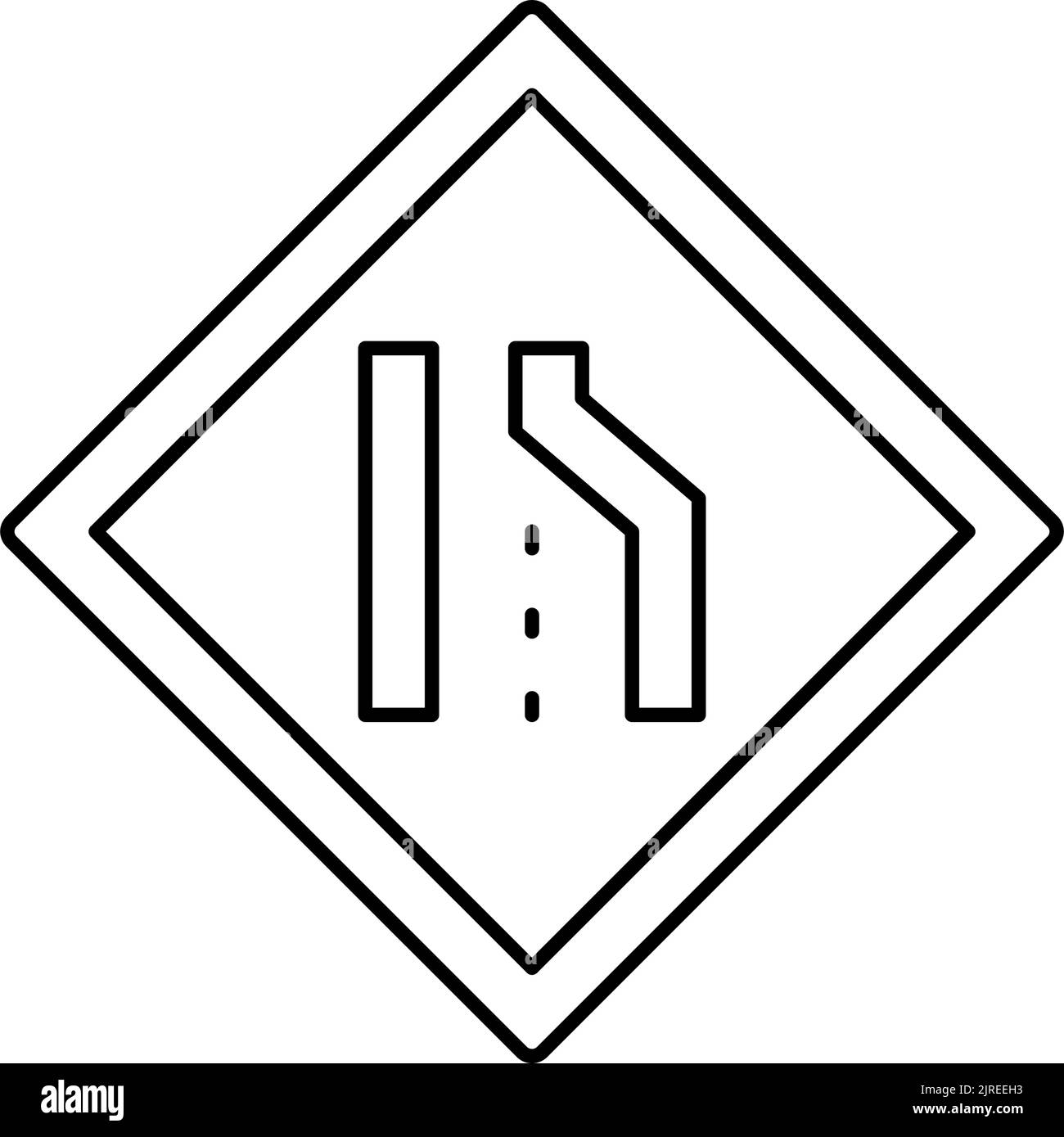 lane road sign line icon vector illustration Stock Vector Image & Art ...