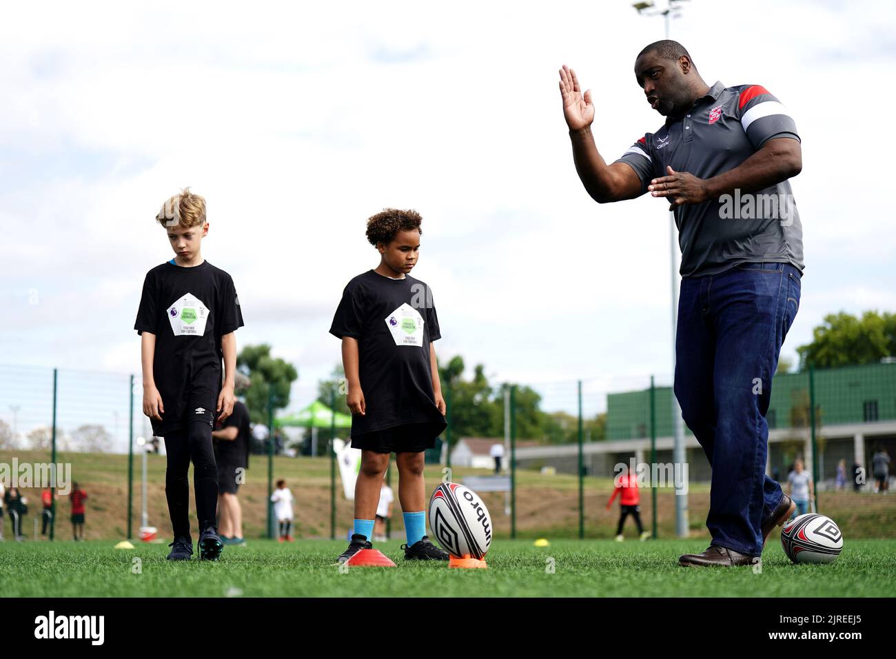 England Women National Rugby League head coach Craig Richards (right ...