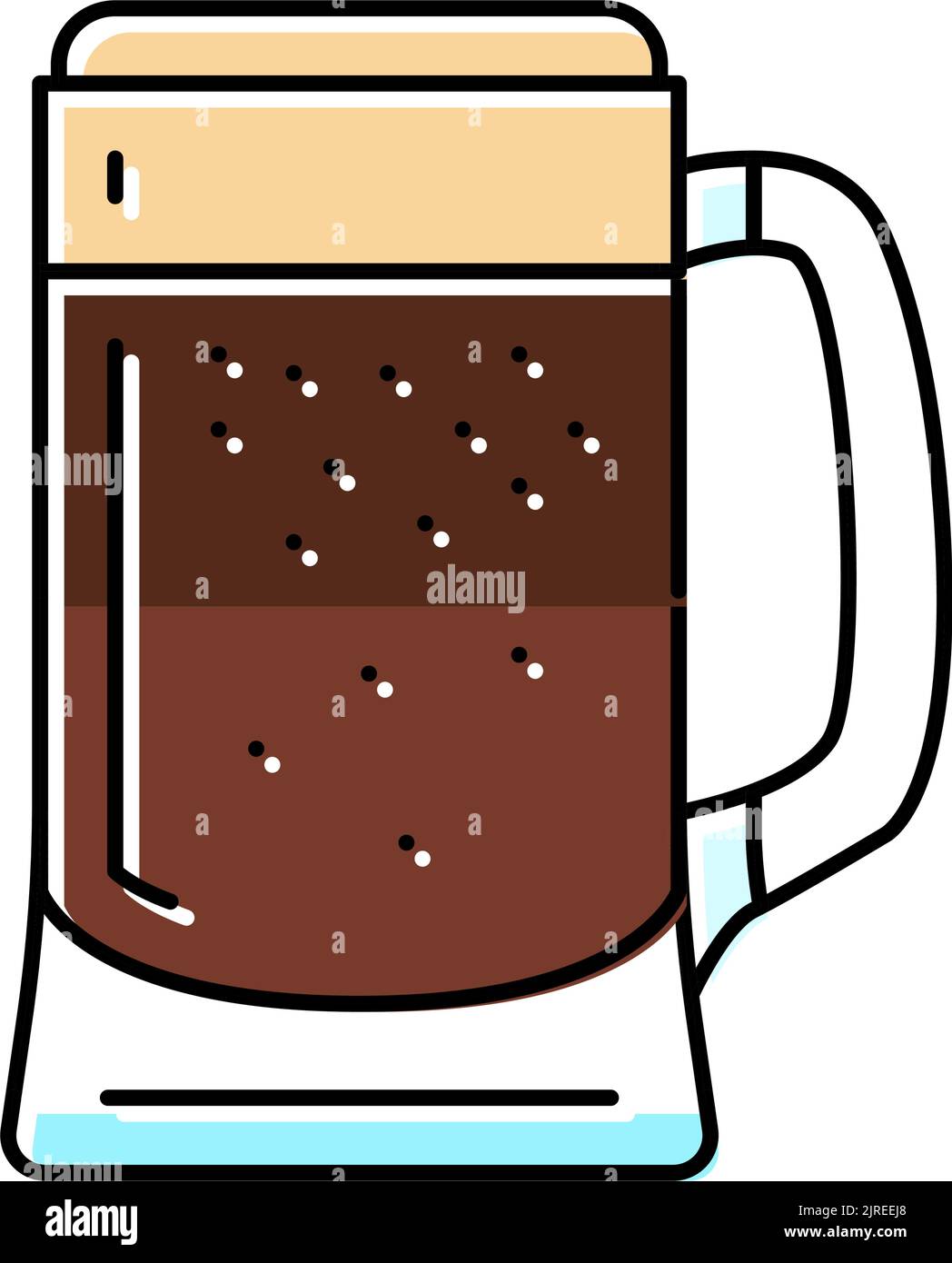 porter beer glass color icon vector illustration Stock Vector Image ...
