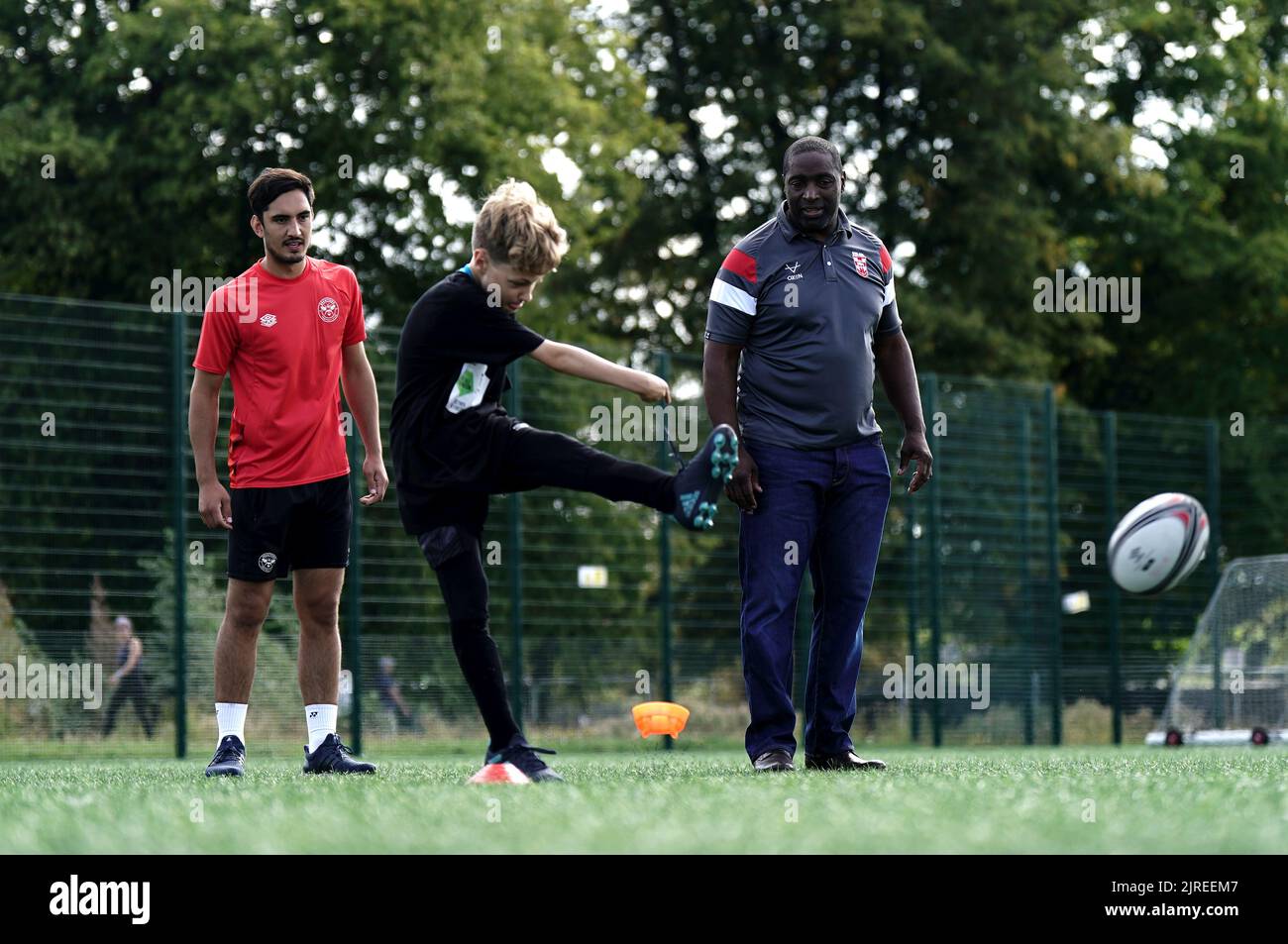 England Women National Rugby League head coach Craig Richards (right ...