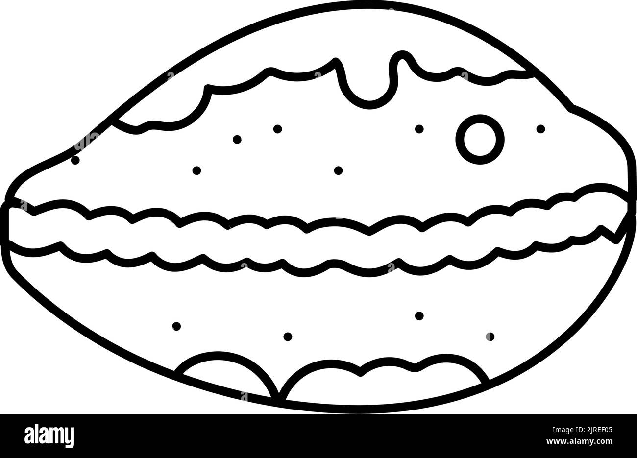 cowrie sea shell beach line icon vector illustration Stock Vector Image ...