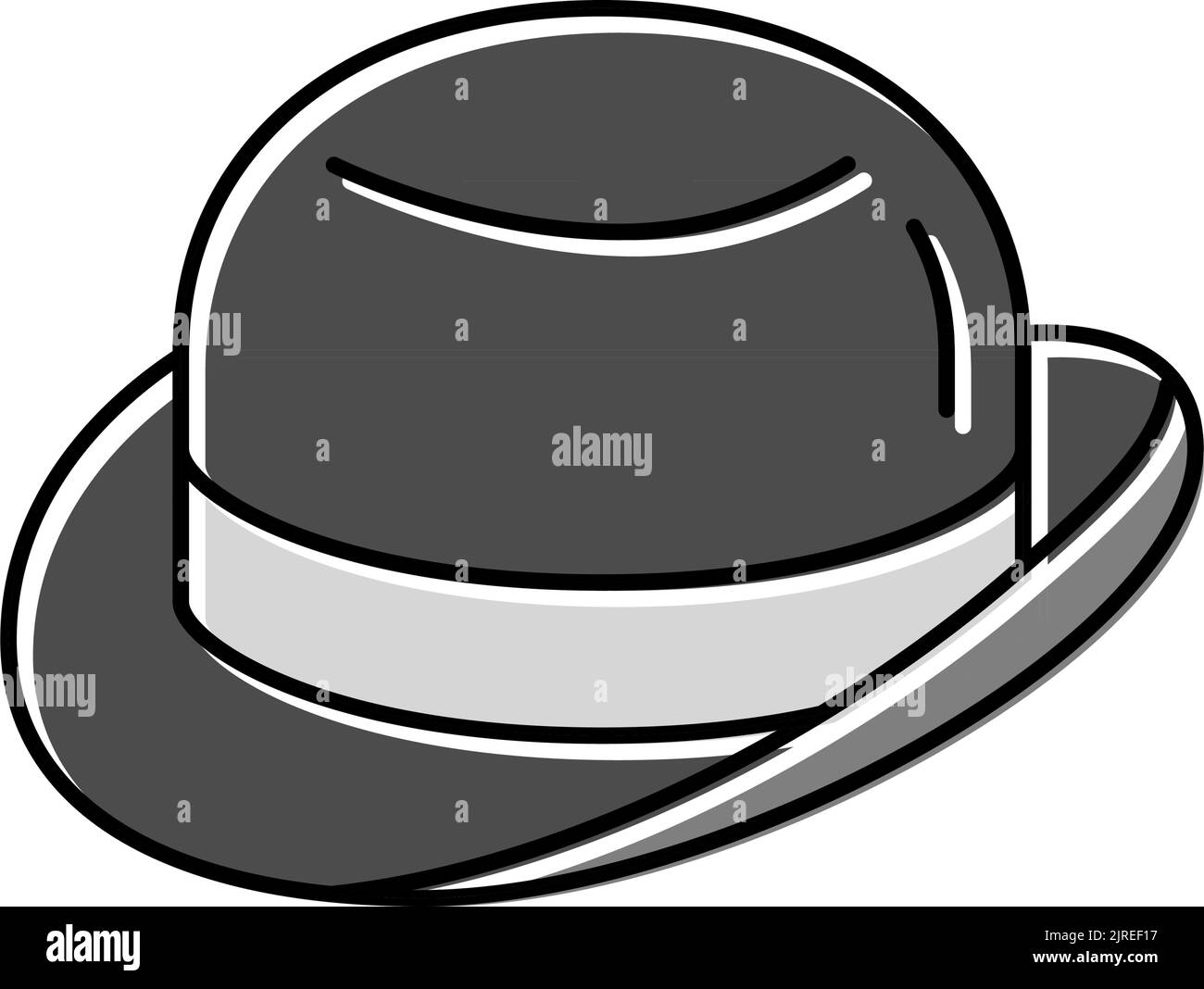bowler hat cap color icon vector illustration Stock Vector Image & Art ...