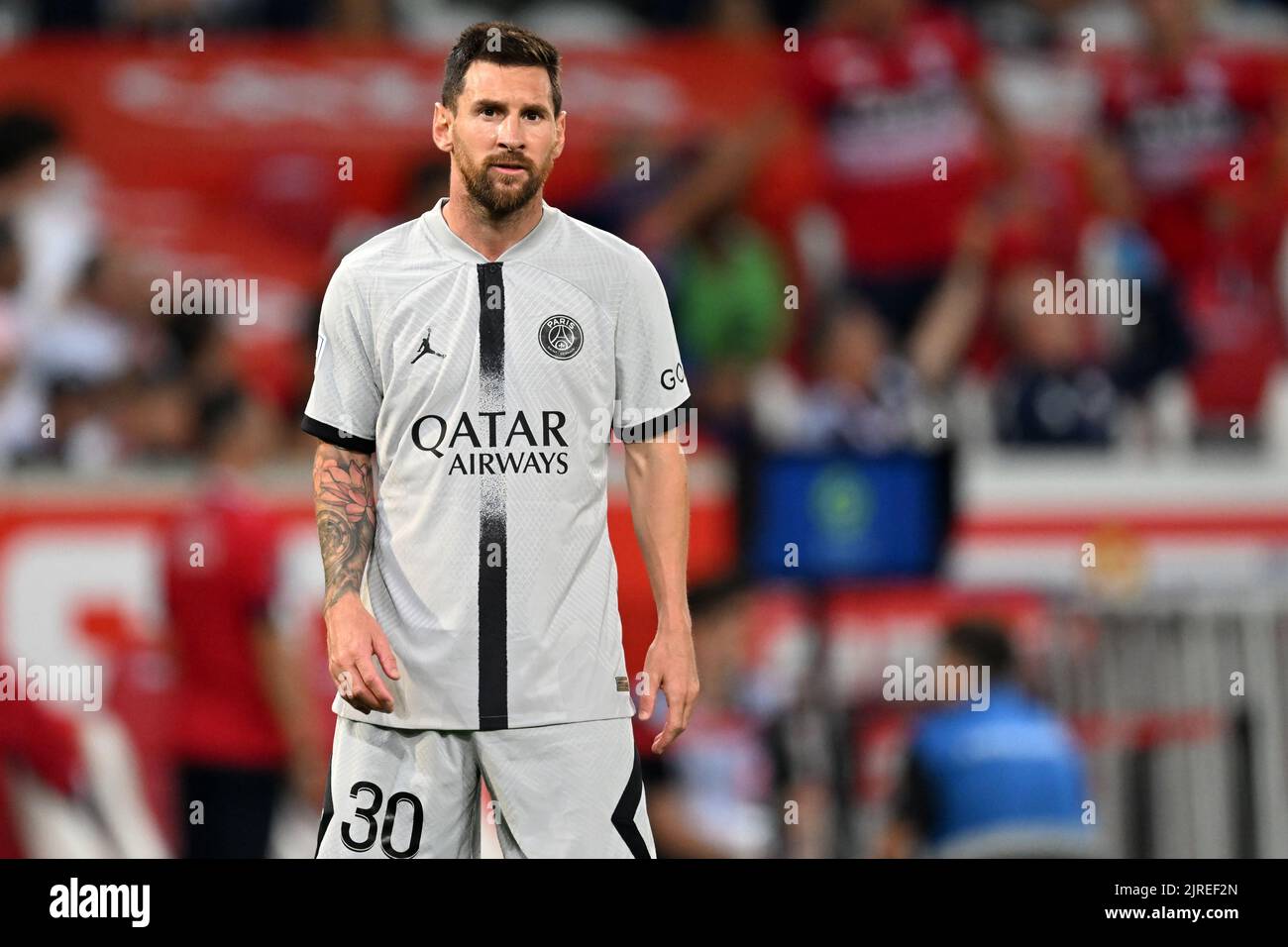 LILLE - Lionel Messi of Paris Saint-Germain during the French Ligue 1 ...