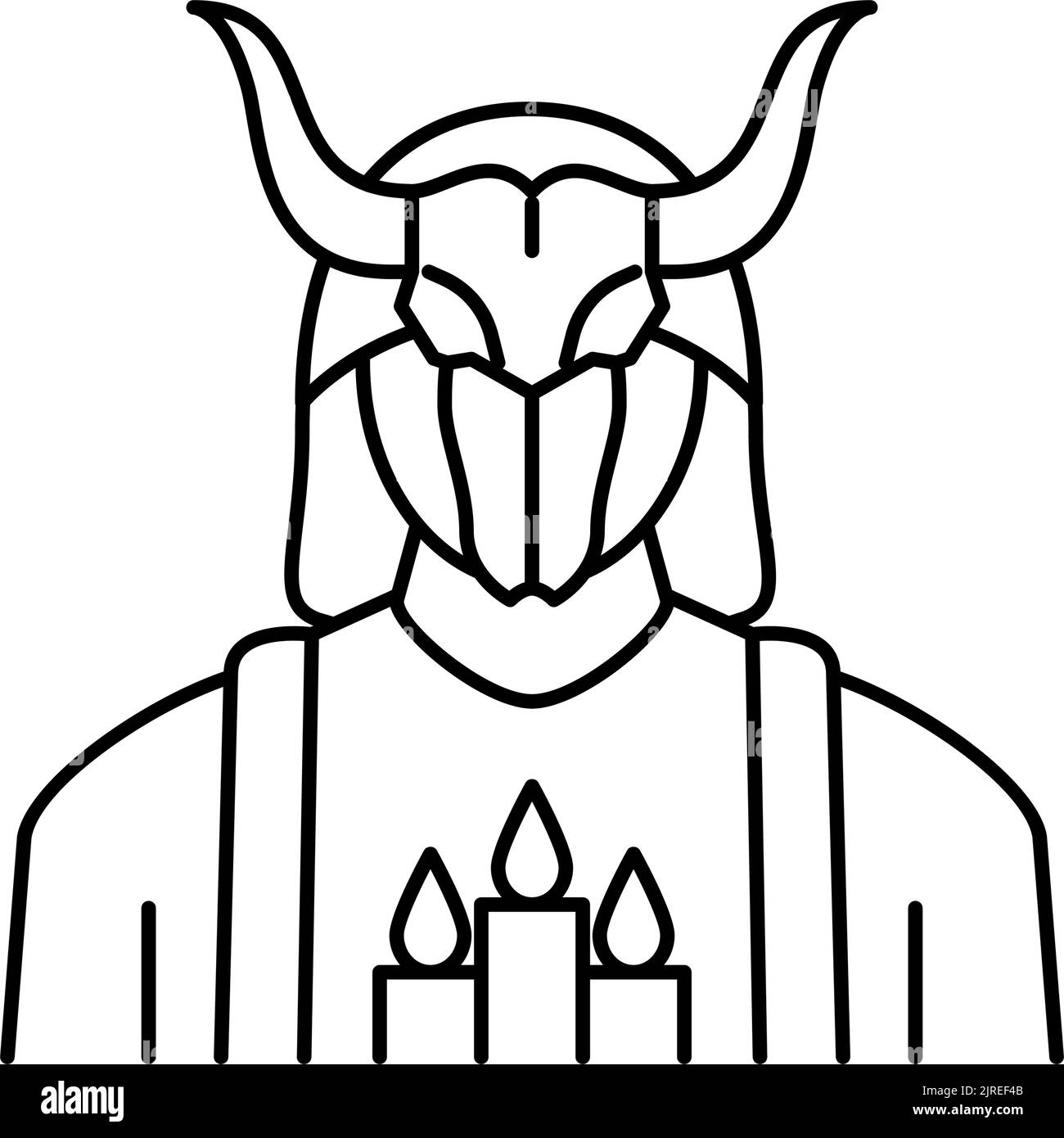 cult religious line icon vector illustration Stock Vector Image & Art ...