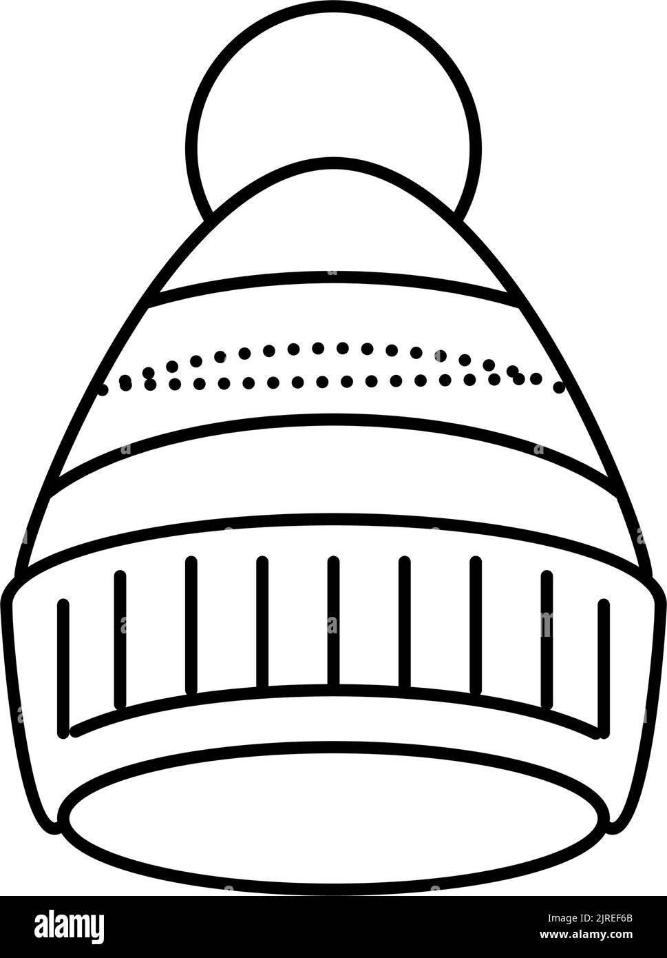 bobble hat cap line icon vector illustration Stock Vector Image & Art ...