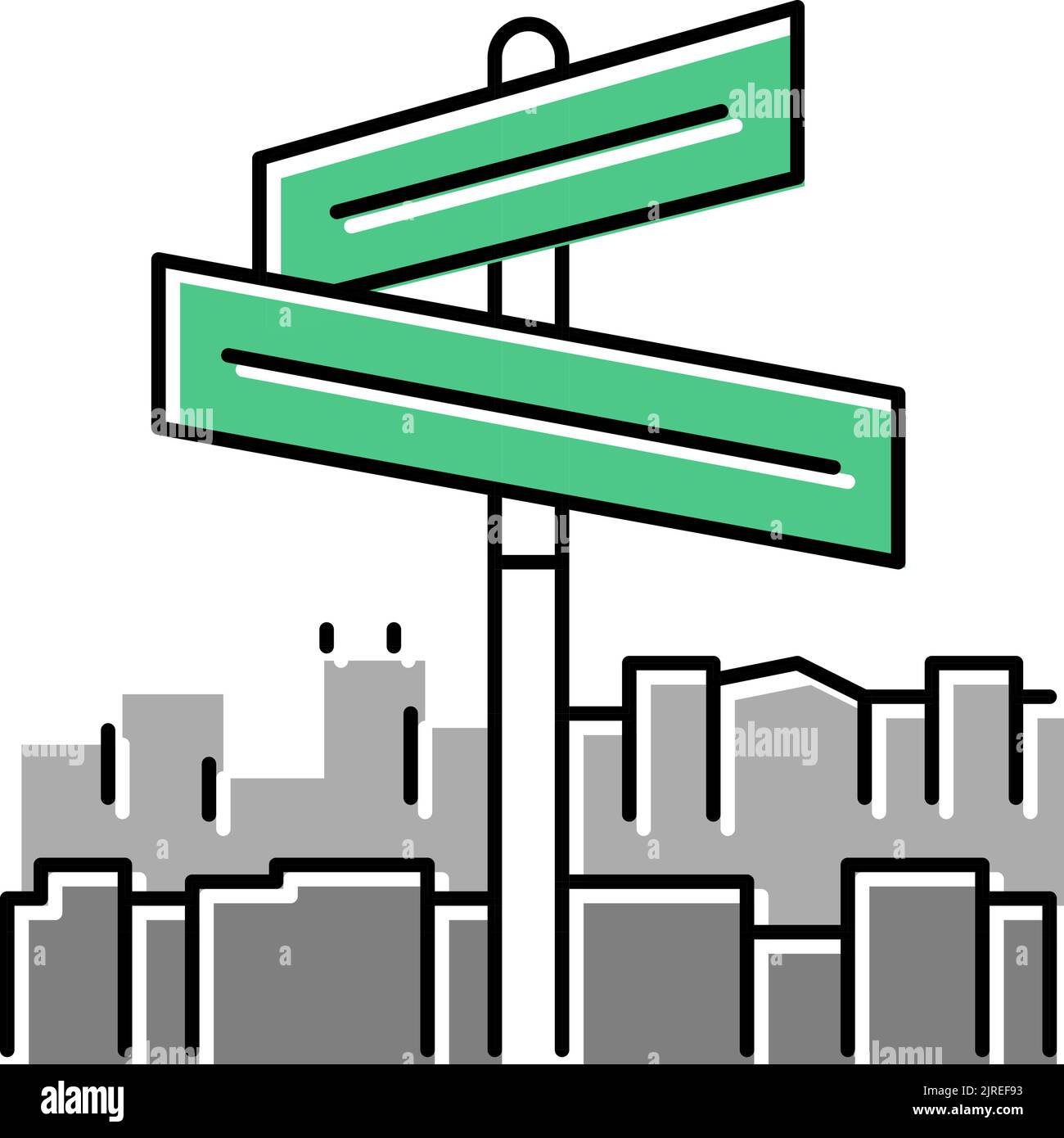 street road sign color icon vector illustration Stock Vector Image ...